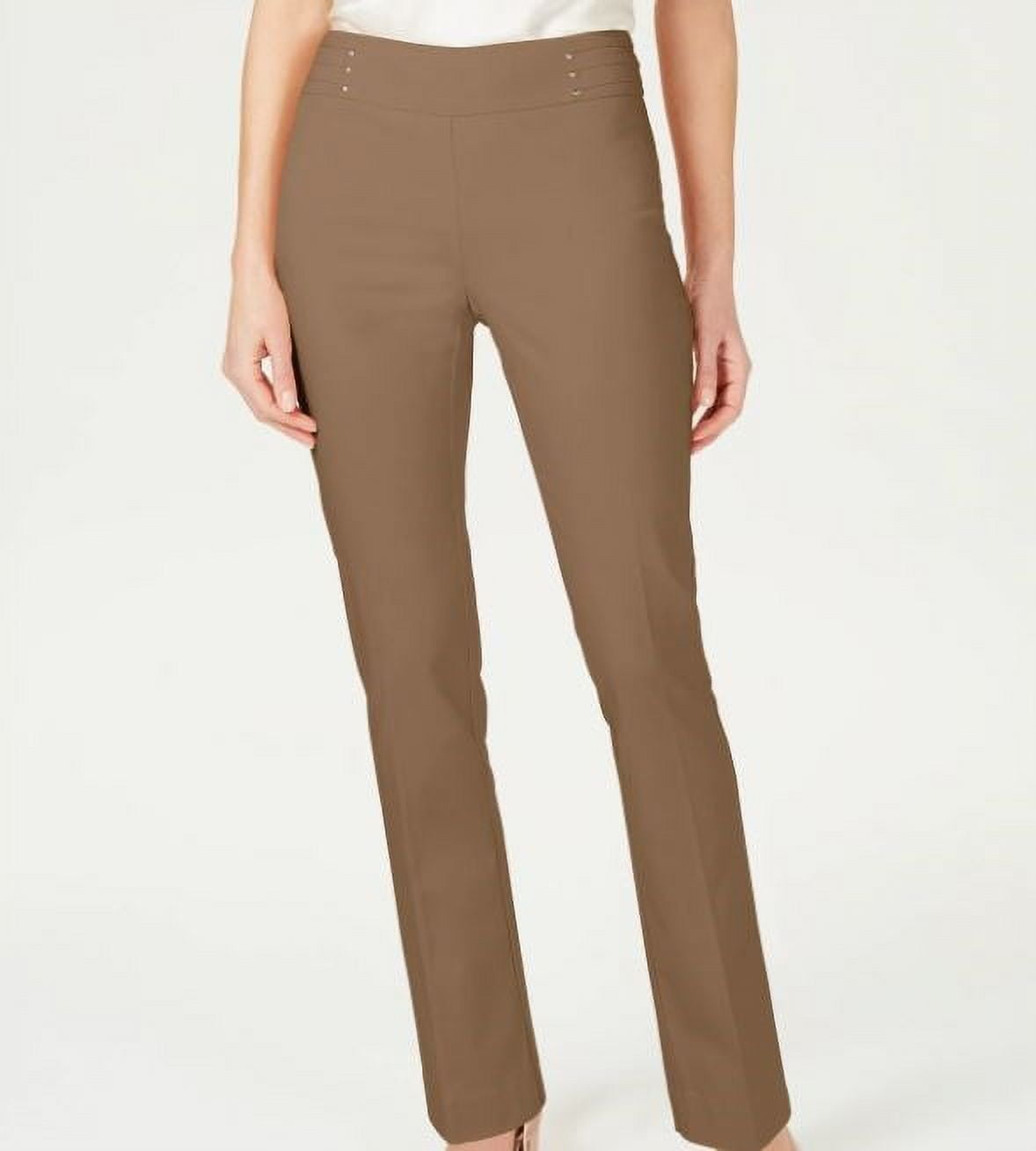 JM Collection Studded Pull On Tummy Control Pants Regular Short Lengths ...