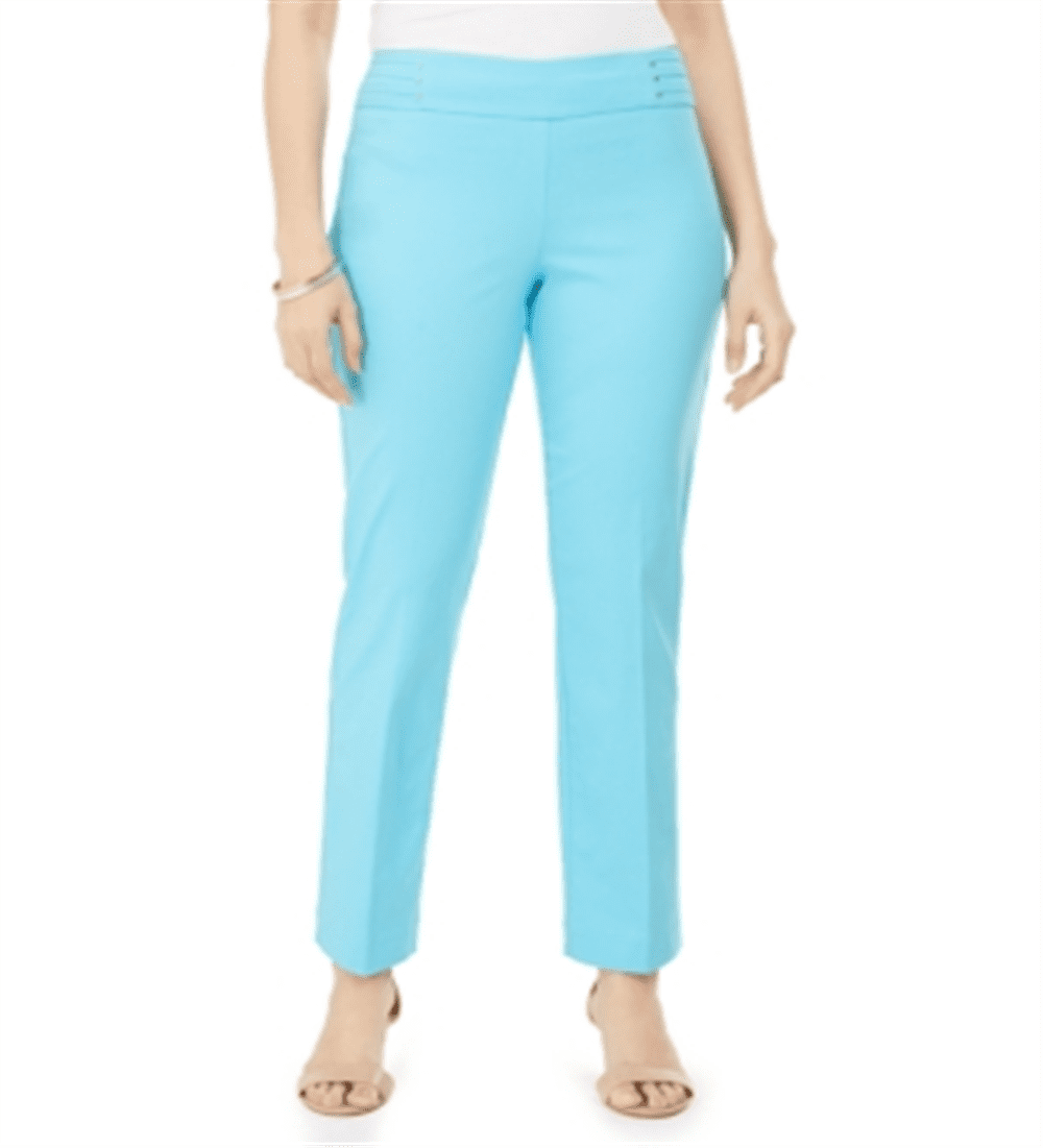 JM Collection Women's Studded Pull-On Tummy Control Pants Regular And ...