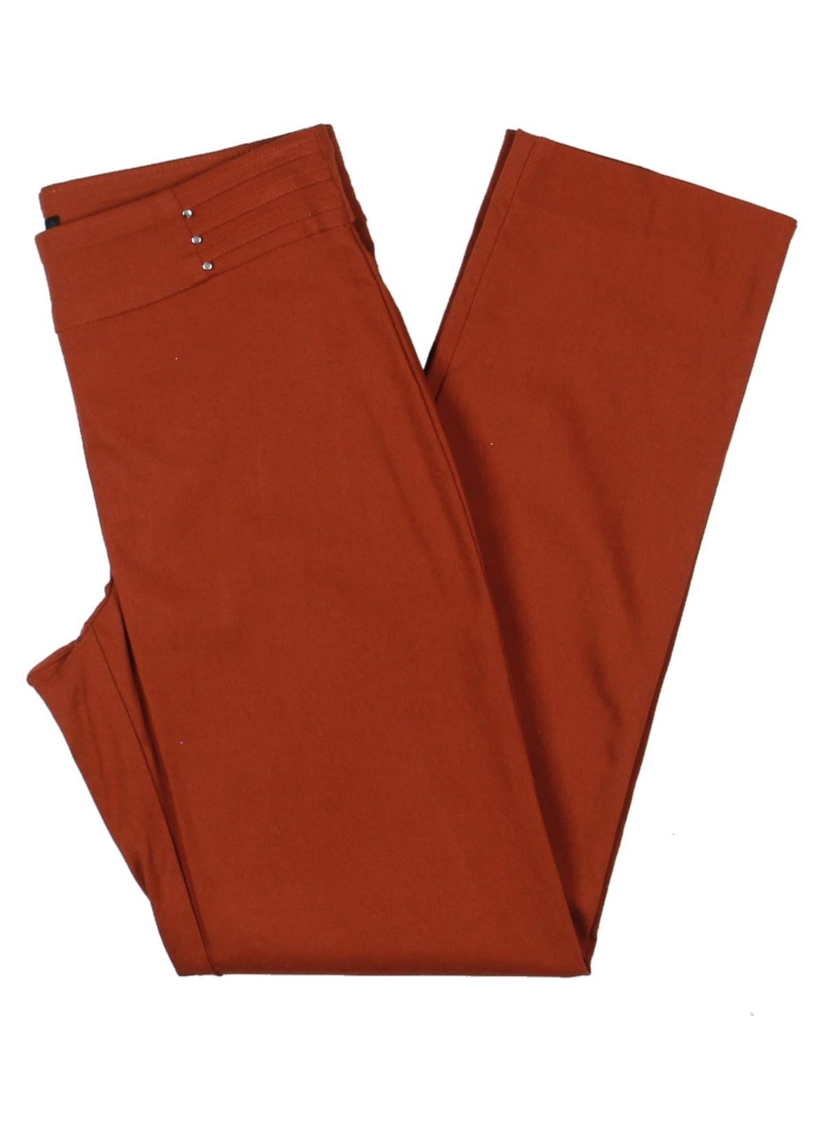 JM Collection Womens Petites Tummy Control Slim Straight Leg Pants ...
