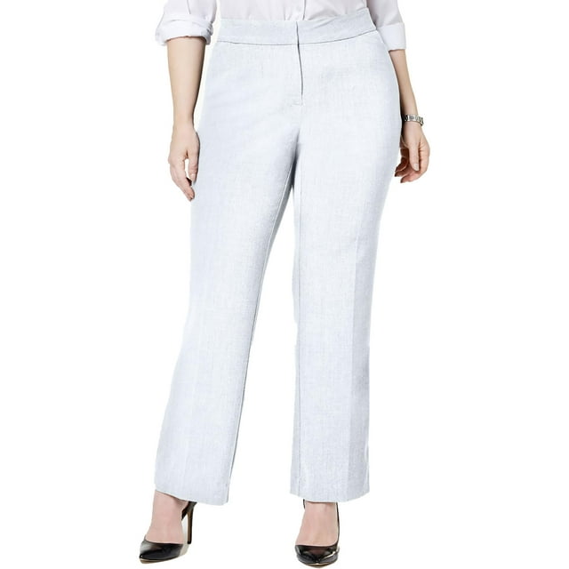JM Collection Womens Plus Comfort Waist Slim Leg Dress Pants - Walmart.com