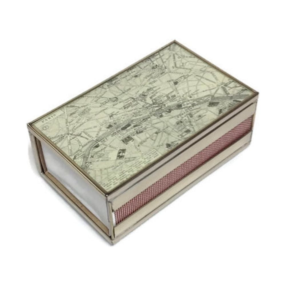 JM Piers - Footed Glass Matchbox Cover - Paris Replica - Walmart.com