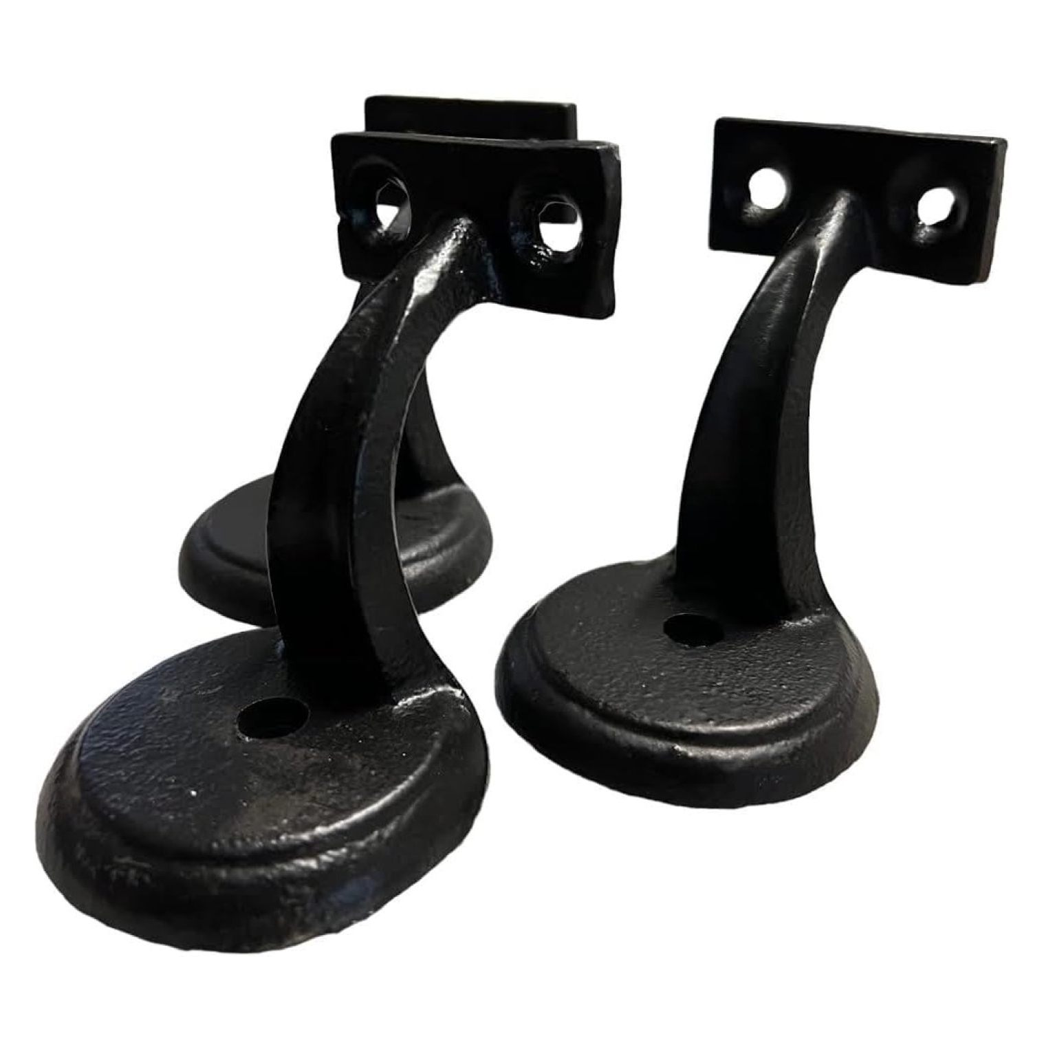JM Steel Heavy Duty Cast Handrail Bracket, Matte Black, 3 Pack (3 ...