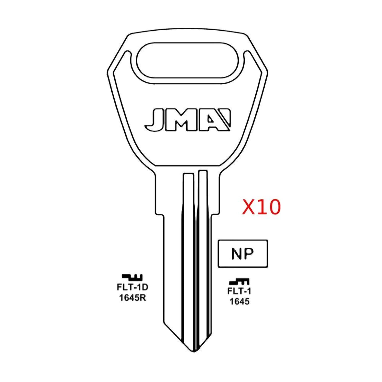 JMA Fits for Commercial & Residential Uncut Key Blank 1645R RV- FLT-1D ...