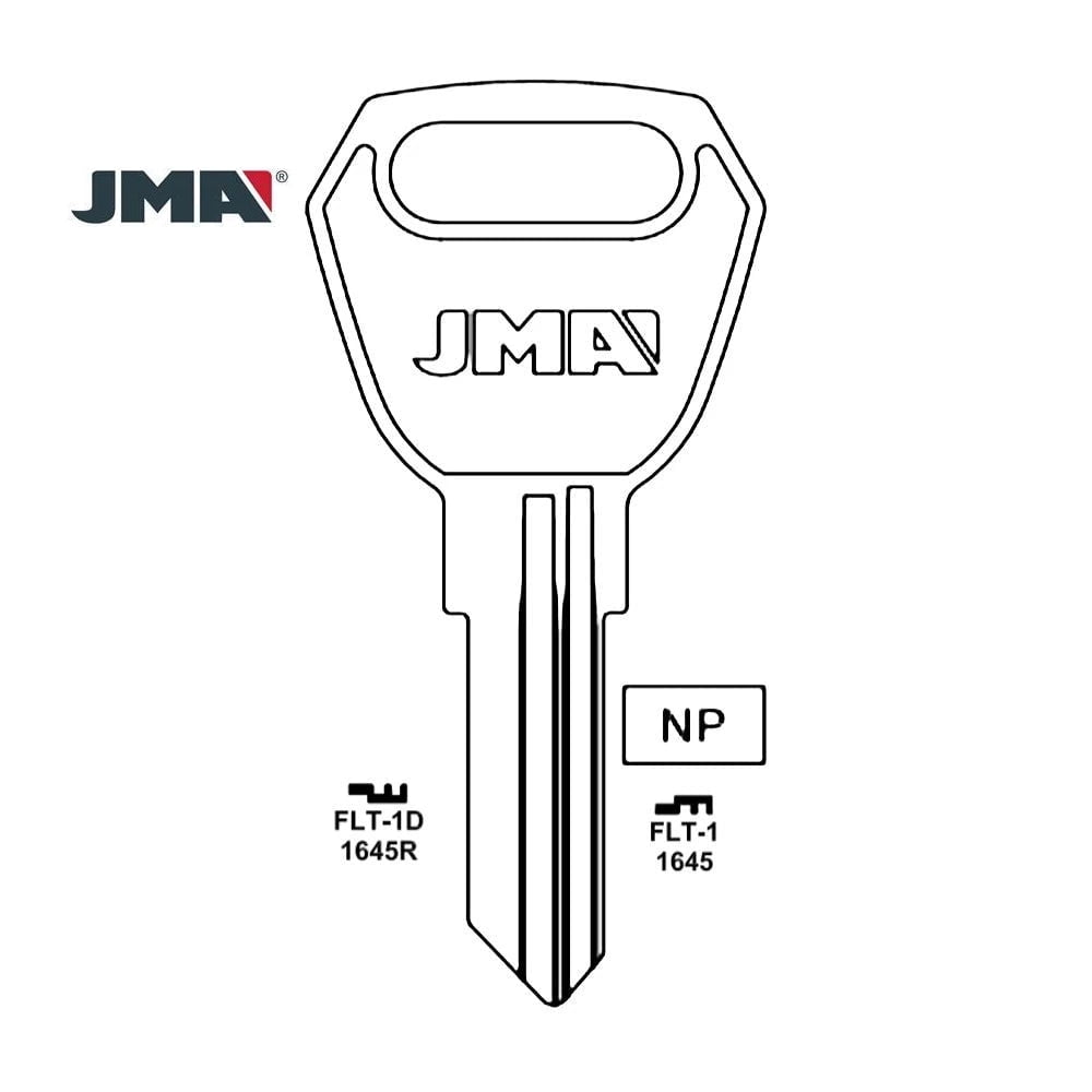 JMA Replacement Uncut Key Blank for Fulton Hitch - 1645 - FLT-1 (10 ...