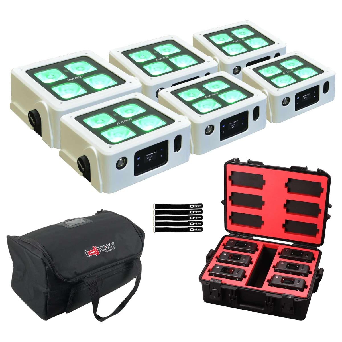 JMAZ Lighting JZ1041 MAD PAR 4IP 6-Pack with White Covers Package ...