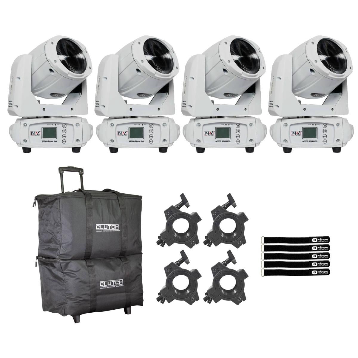 JMAZ Lighting JZ3020 Attco Beam 100 75W LED Moving Head White 4-Pack ...