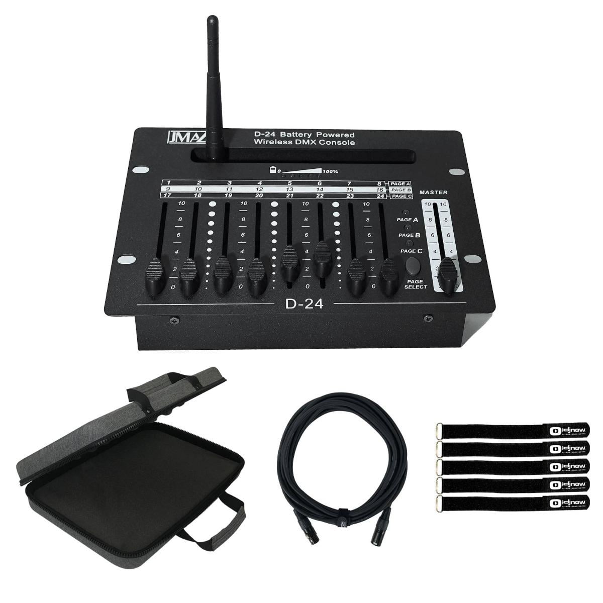JMAZ Lighting JZ6001 D-24 Wireless Battery Powered DMX Controller with ...