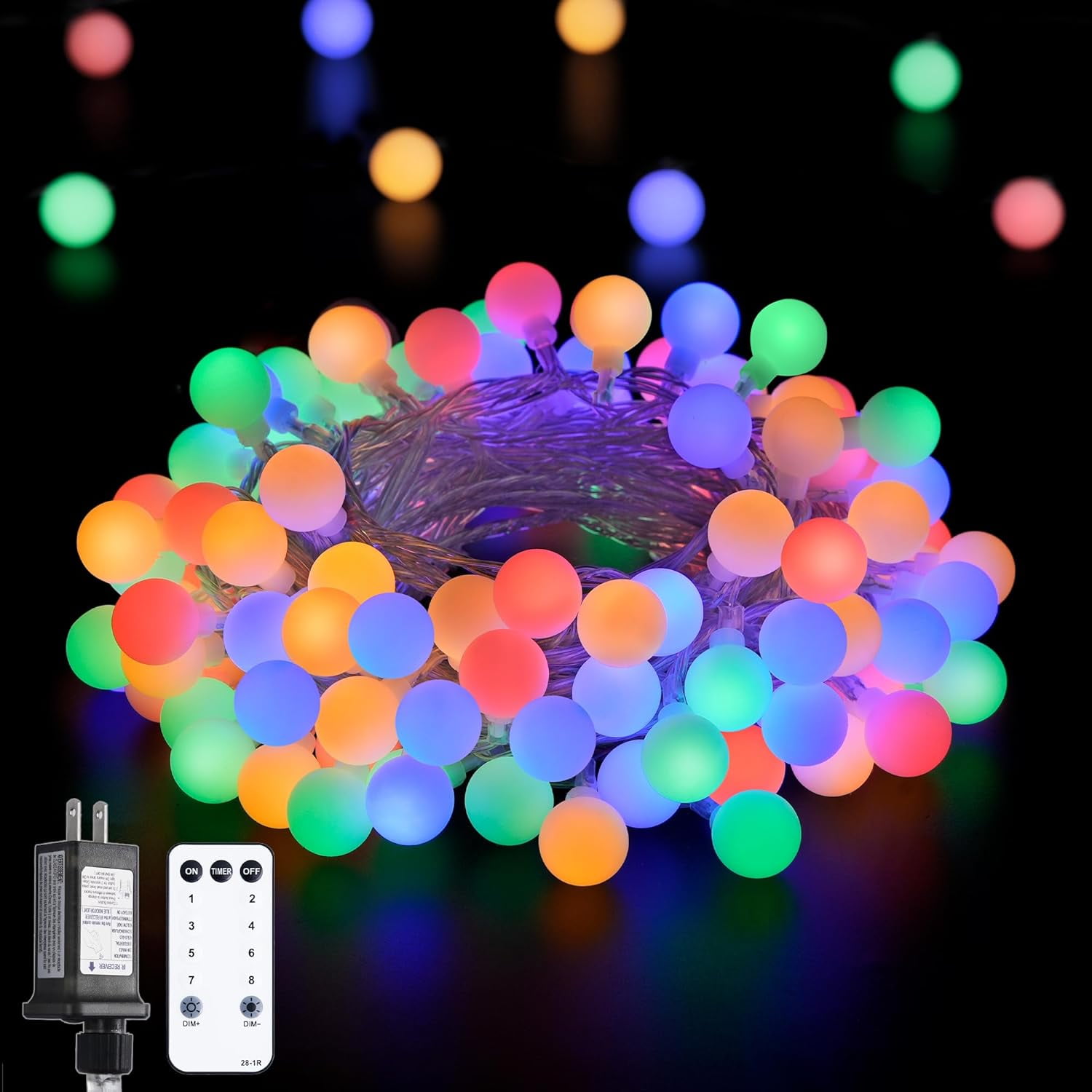 JMEXSUSS 100 LED Connectable Christmas String Lights Indoor Plug in ...
