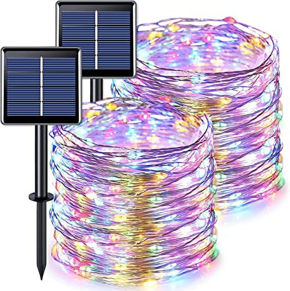JMEXSUSS 2 Pack Each 200 LED Easter Solar Fairy Lights Outdoor, 66ft ...