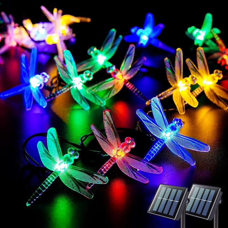 JMEXSUSS 2 Pack Solar String Lights Outdoor Waterproof, Total 41.6FT 60 ...