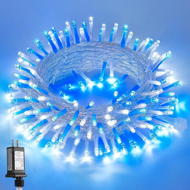 JMEXSUSS 200 LED String Lights Indoor Outdoor Clear Wire, Connectable ...
