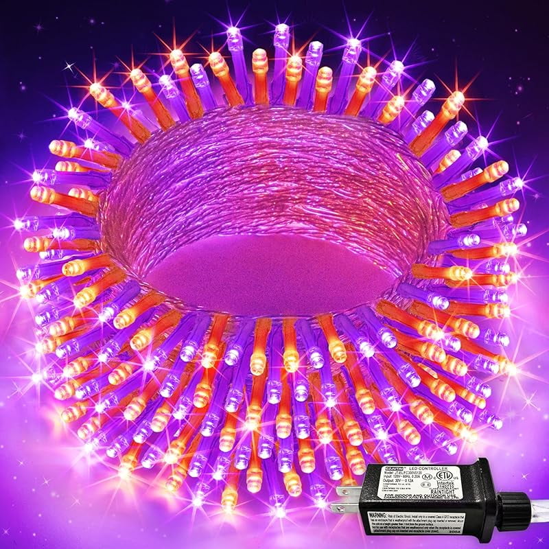 JMEXSUSS 200 LED String Lights Indoor Outdoor Clear Wire, Connectable ...