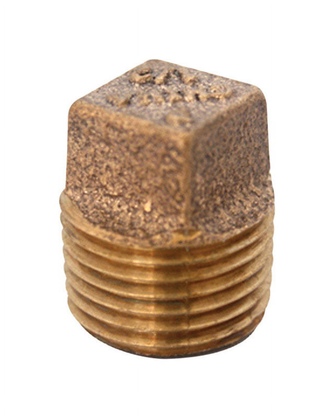 JMF 4535365 Solid Plug, 2" MIP, Red Brass - Walmart.com