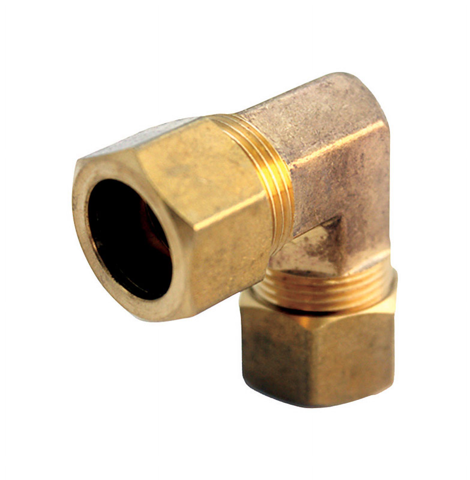 JMF Company 1/2 in. Compression X 3/8 in. D Compression Brass 90 Degree ...