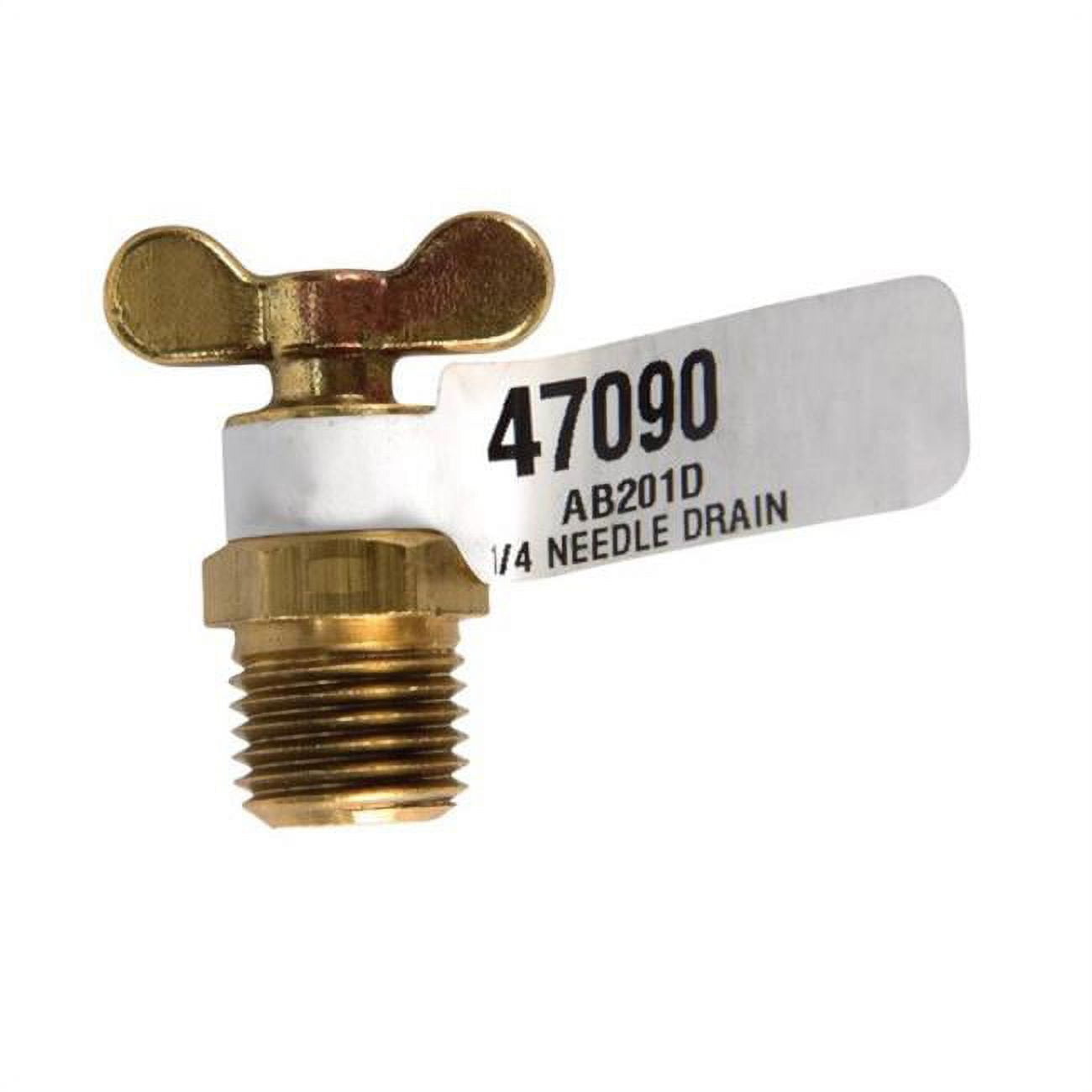 NEEDLE DRAIN COCK 1/4"BR (Pack of 1) - Walmart.com