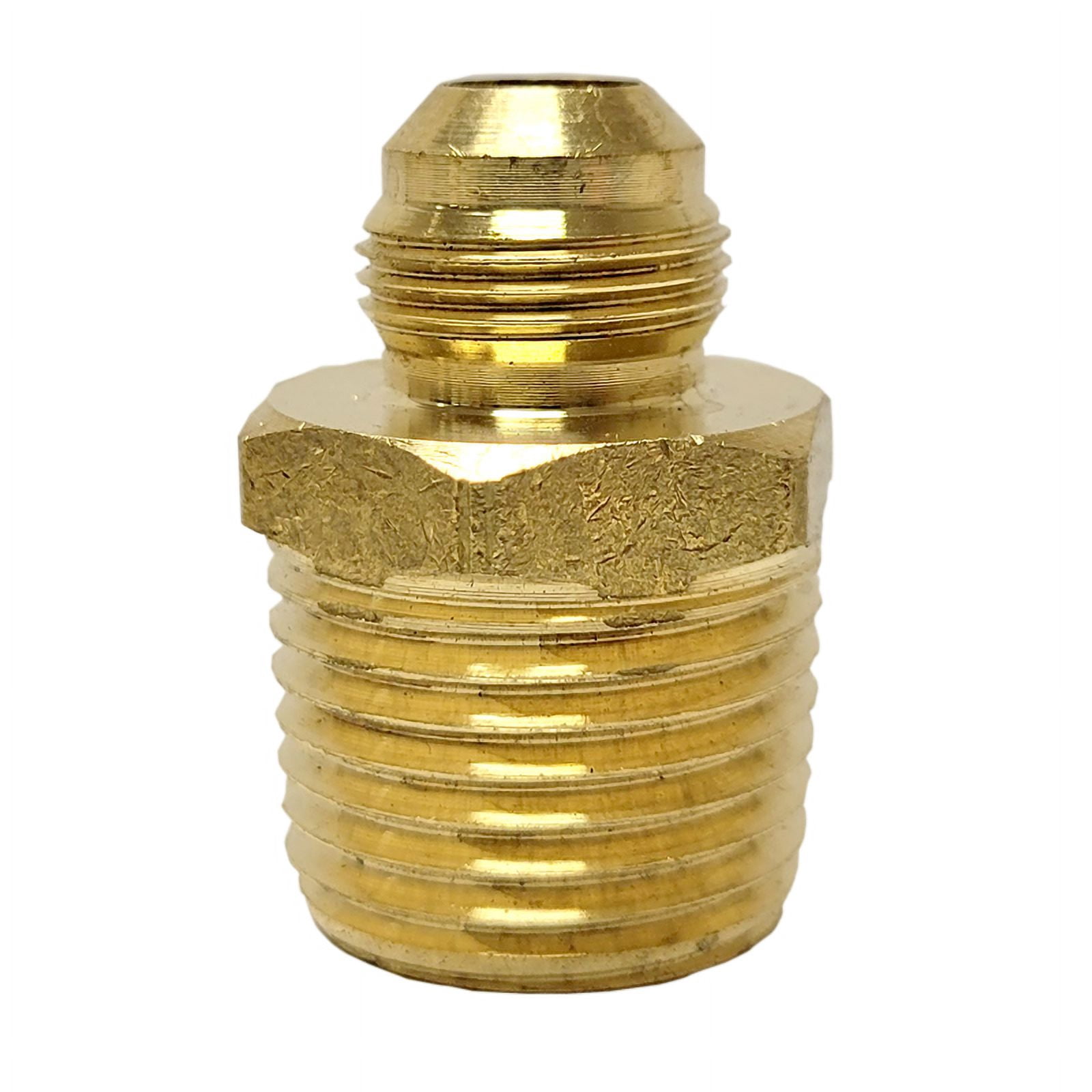 JMF Company 3/8 in. Fine Thread Flare X 1/2 in. D Male Brass Connector ...