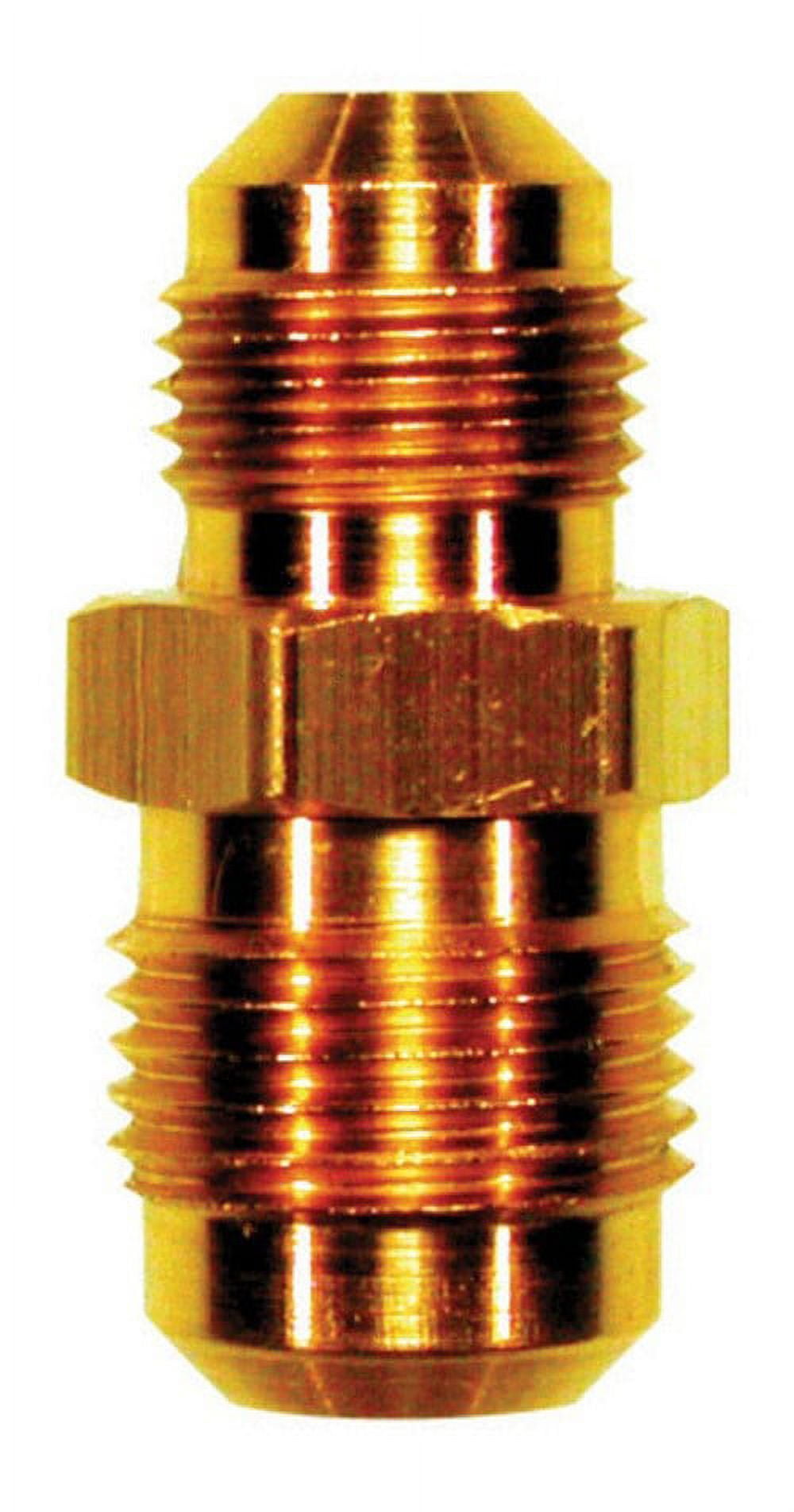 JMF Company 3/8 in. Flare X 1/4 in. D Flare Yellow Brass Reducing Union ...