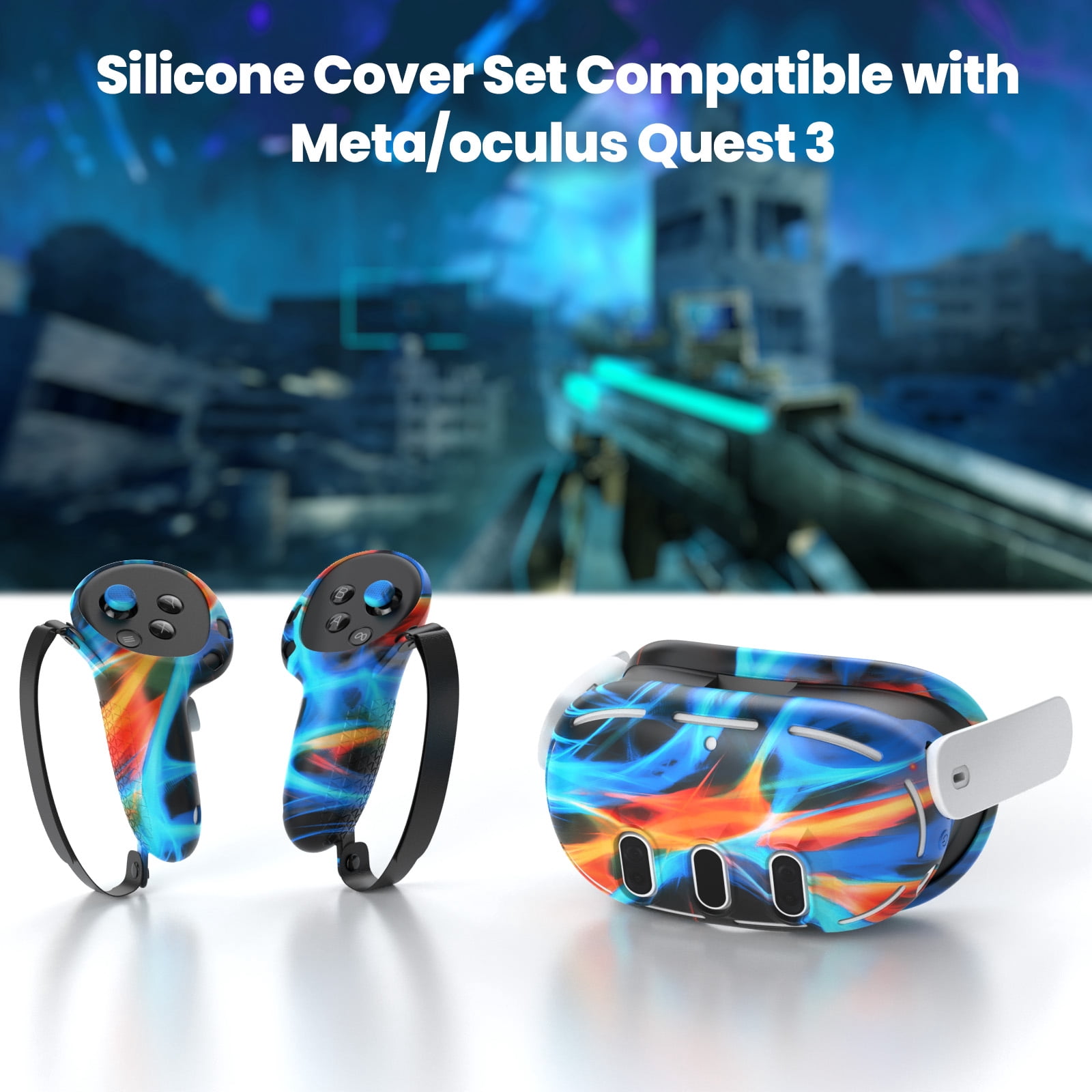 JMIANeodark Silicone Face Cover & Grip Cover Set with Lens Protectors ...