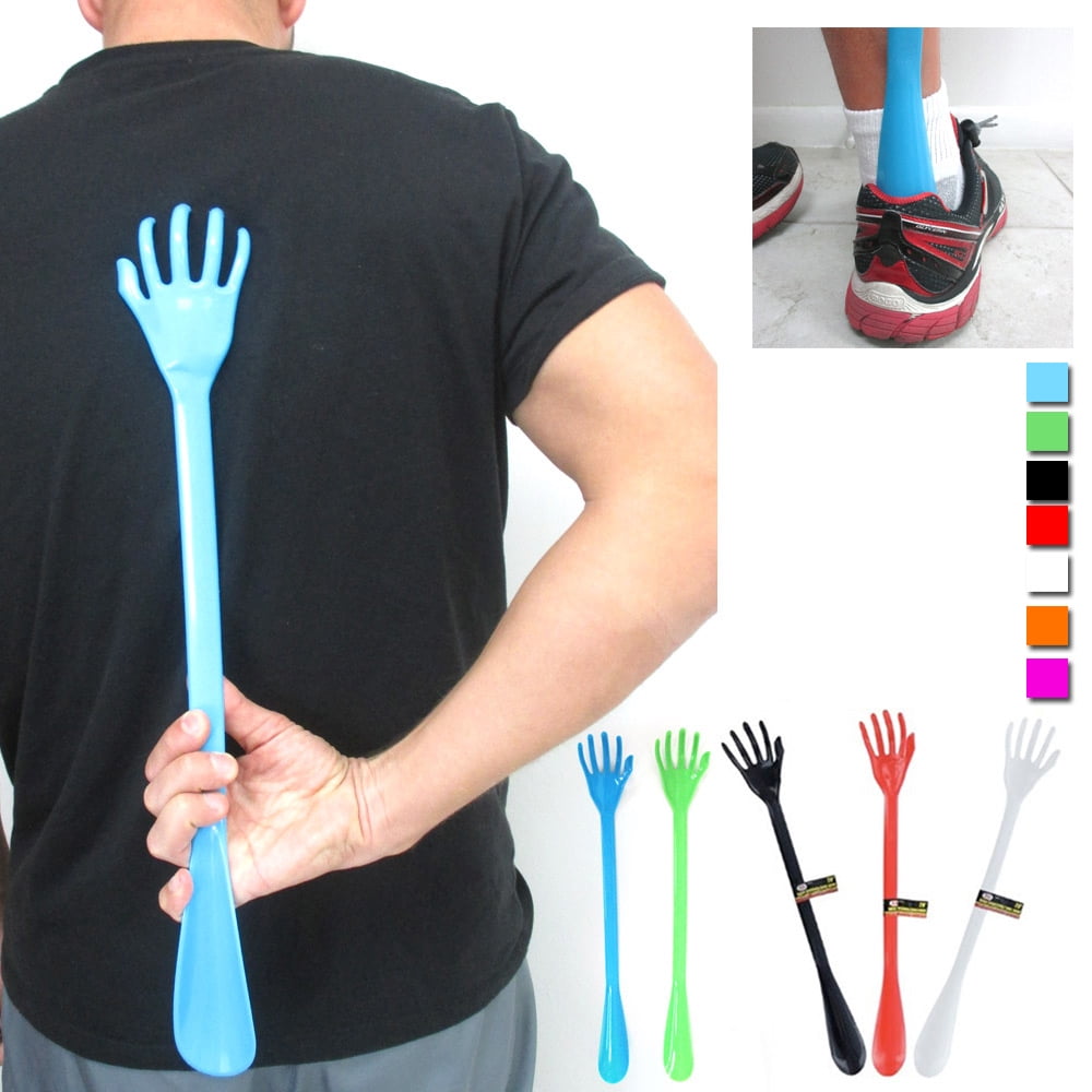 JMK IIT 2 Back Scratcher Shoe Horn 20" Plastic Backscratcher Body Hand ...