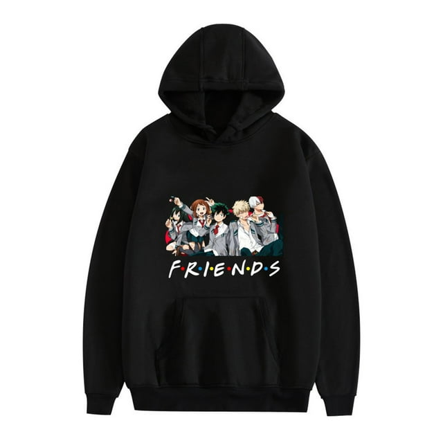 JMKEY Unisex Anime Hoodie MHA Friends Printed Hooded Sweatshirt ...