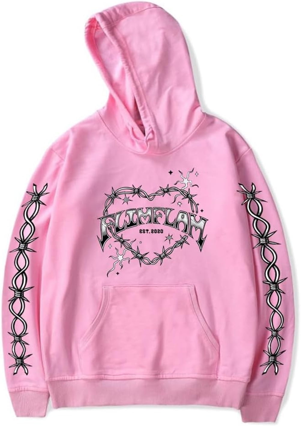 JMKEY Unisex Flamingo Flim Flam Merch FF Fishbone Hoodies Streetwear ...