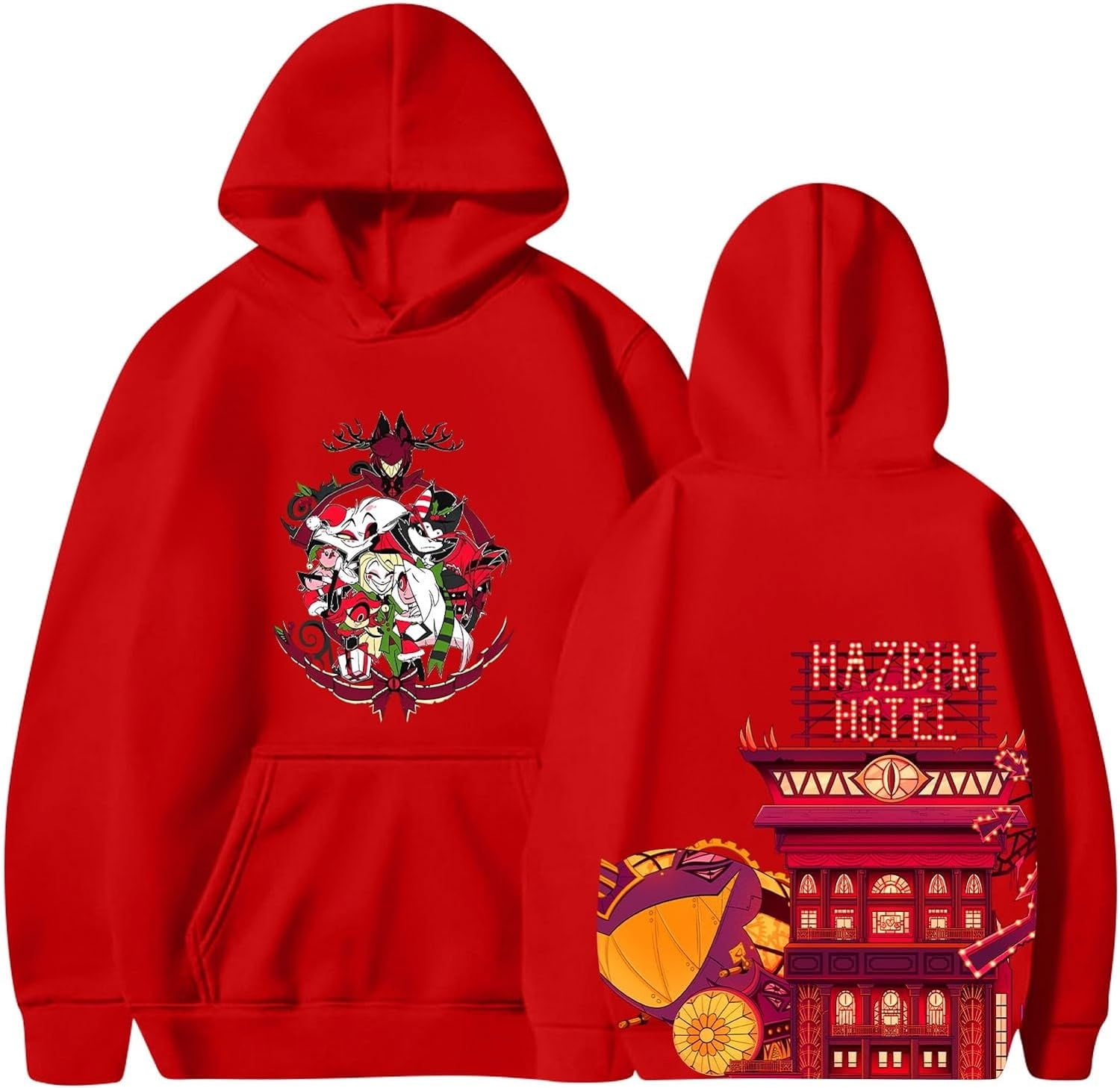 JMKEY Unisex Hazbin Hotel Merch Hoodie Sweatshirt Helluva Boss Print ...