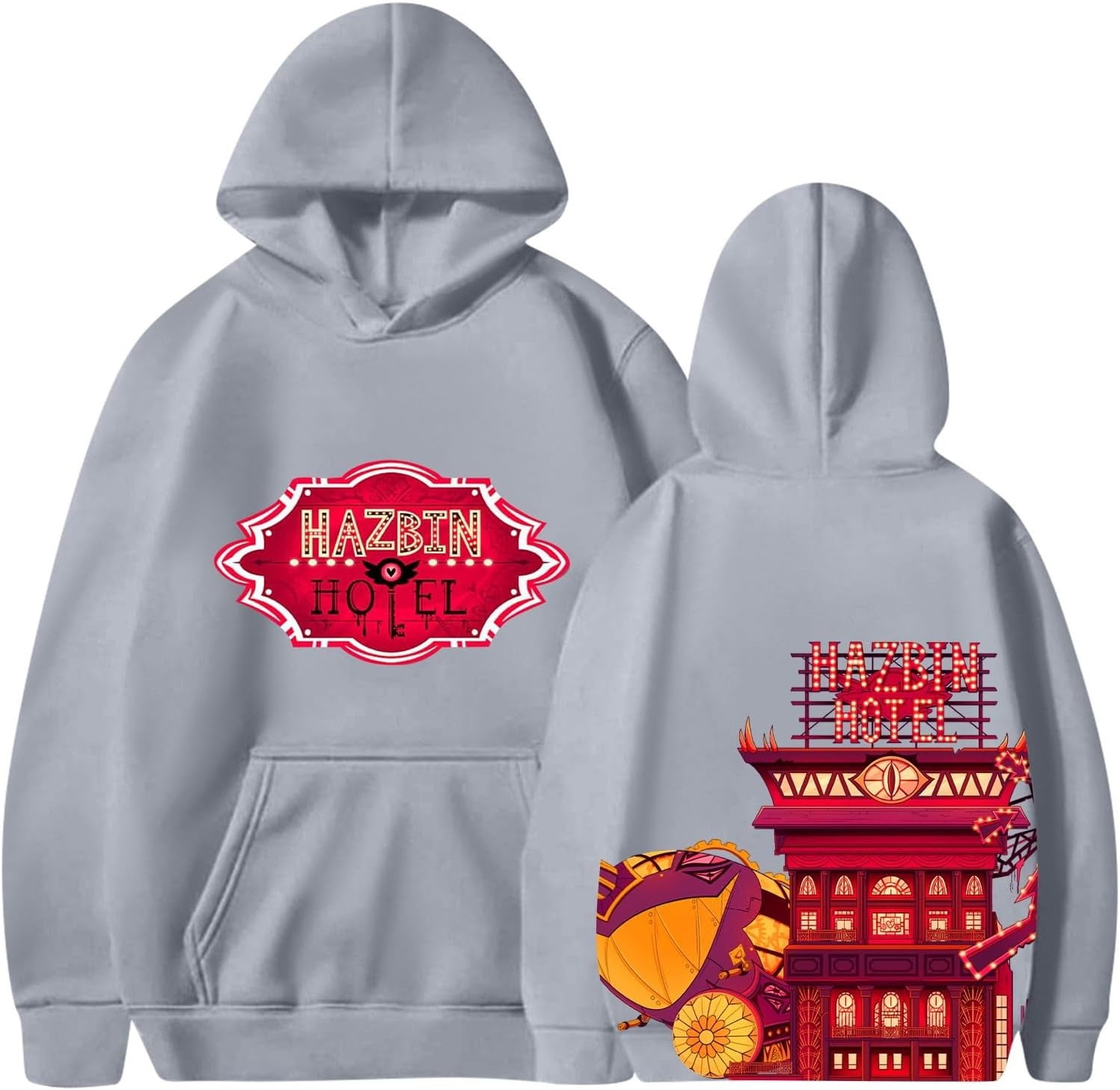 JMKEY Unisex Hazbin Hotel Merch Hoodie Sweatshirt Helluva Boss Print ...