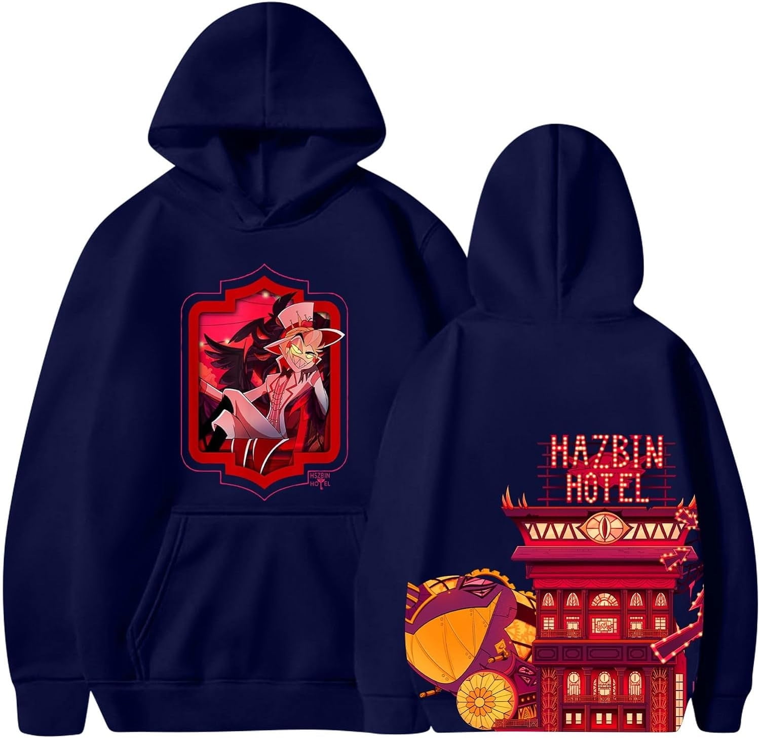 JMKEY Unisex Hazbin Hotel Merch Hoodie Sweatshirt Helluva Boss Print ...