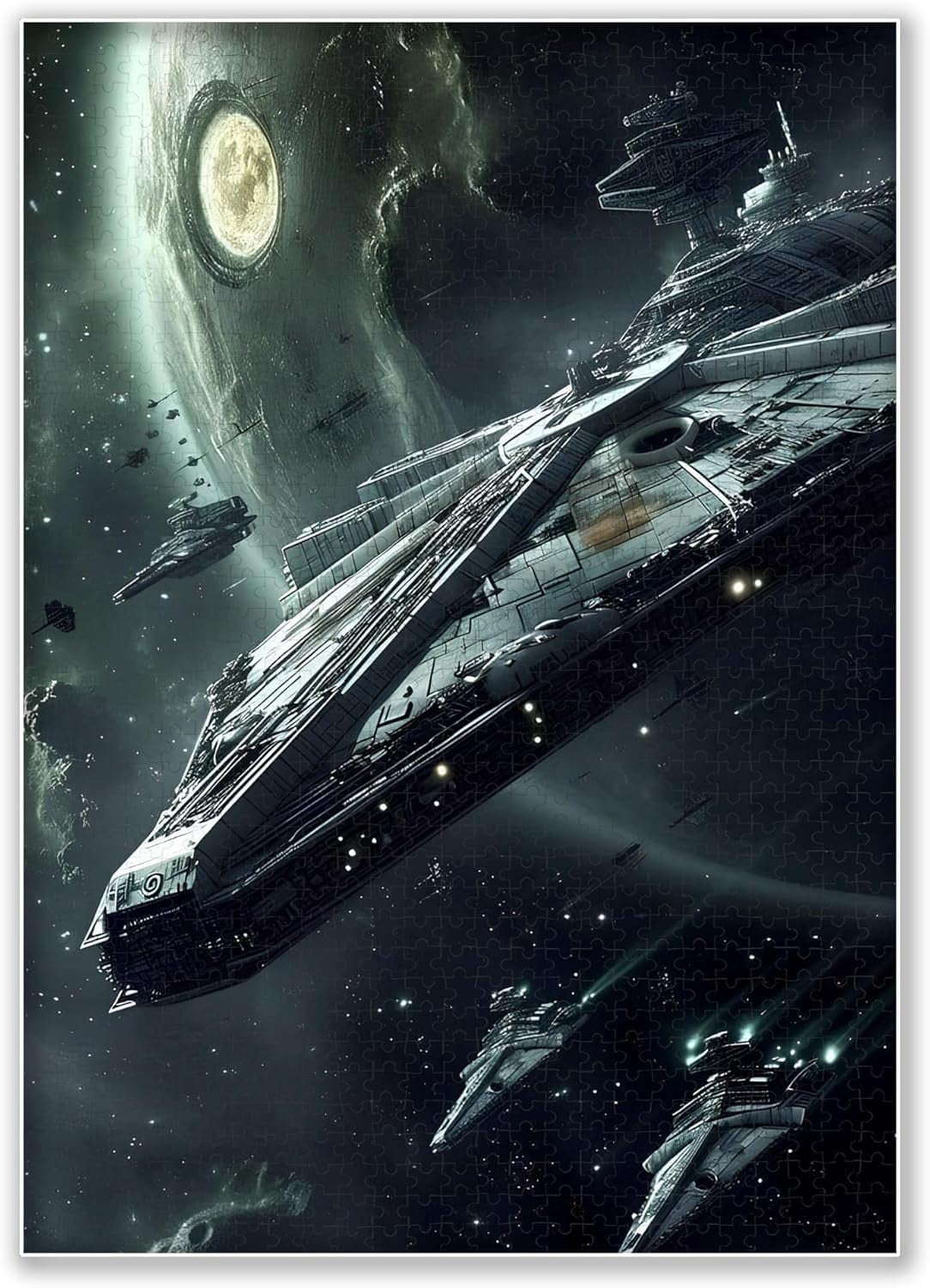 JMKLUP 500-Piece Adult Wood Jigsaw Puzzle, Christmas Town Tree Holiday ...