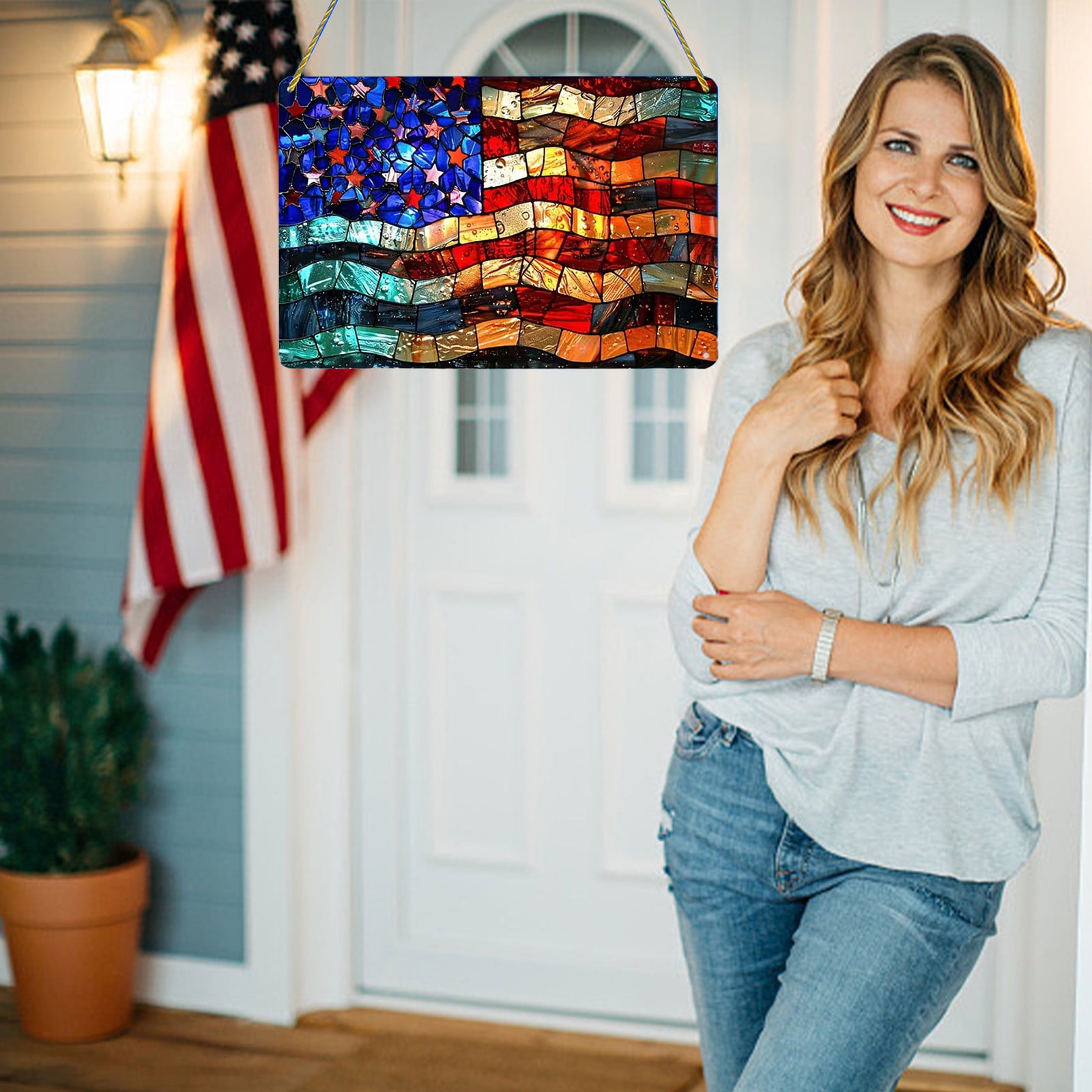 JMKQLZ 4th of July Patriotic Hanging Pendent, Independence Day ...