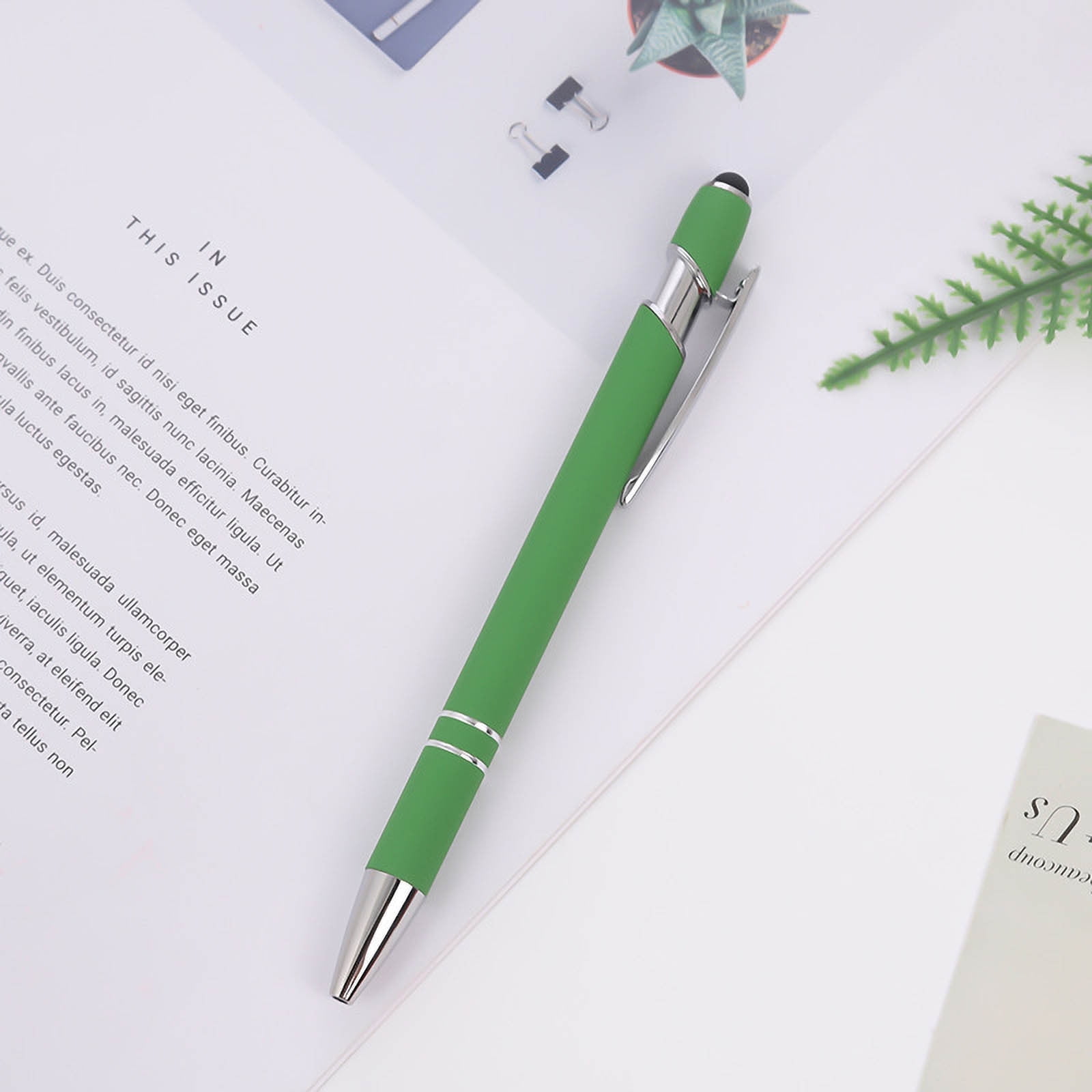 JMKQLZ Ballpoint Pen with Stylus Tip, Aluminum Rod Pen Dual-Use Screen ...