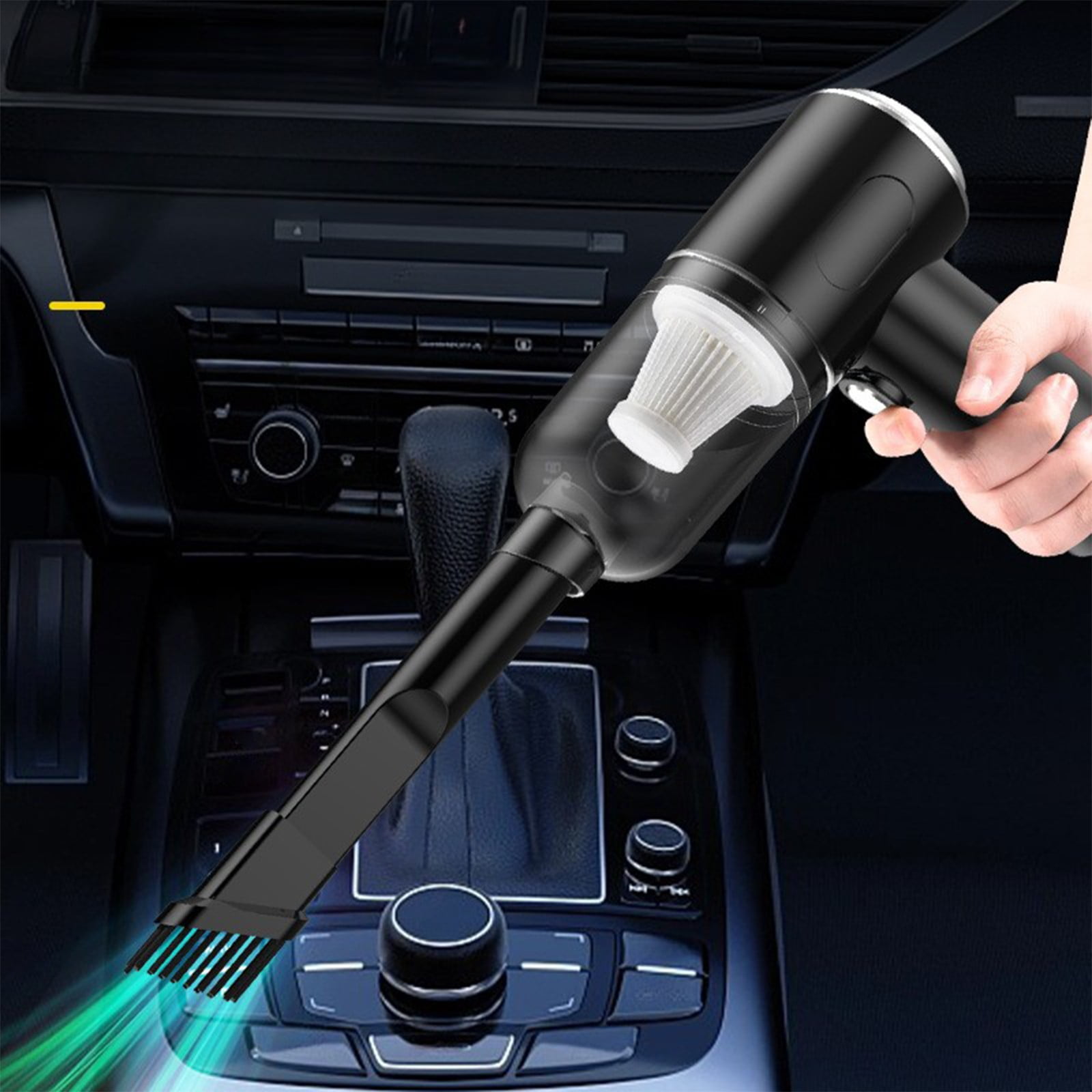 JMKQLZ Car Vacuum, Hand Vacuum Cordless Rechargeable Mini Car Vacuum ...