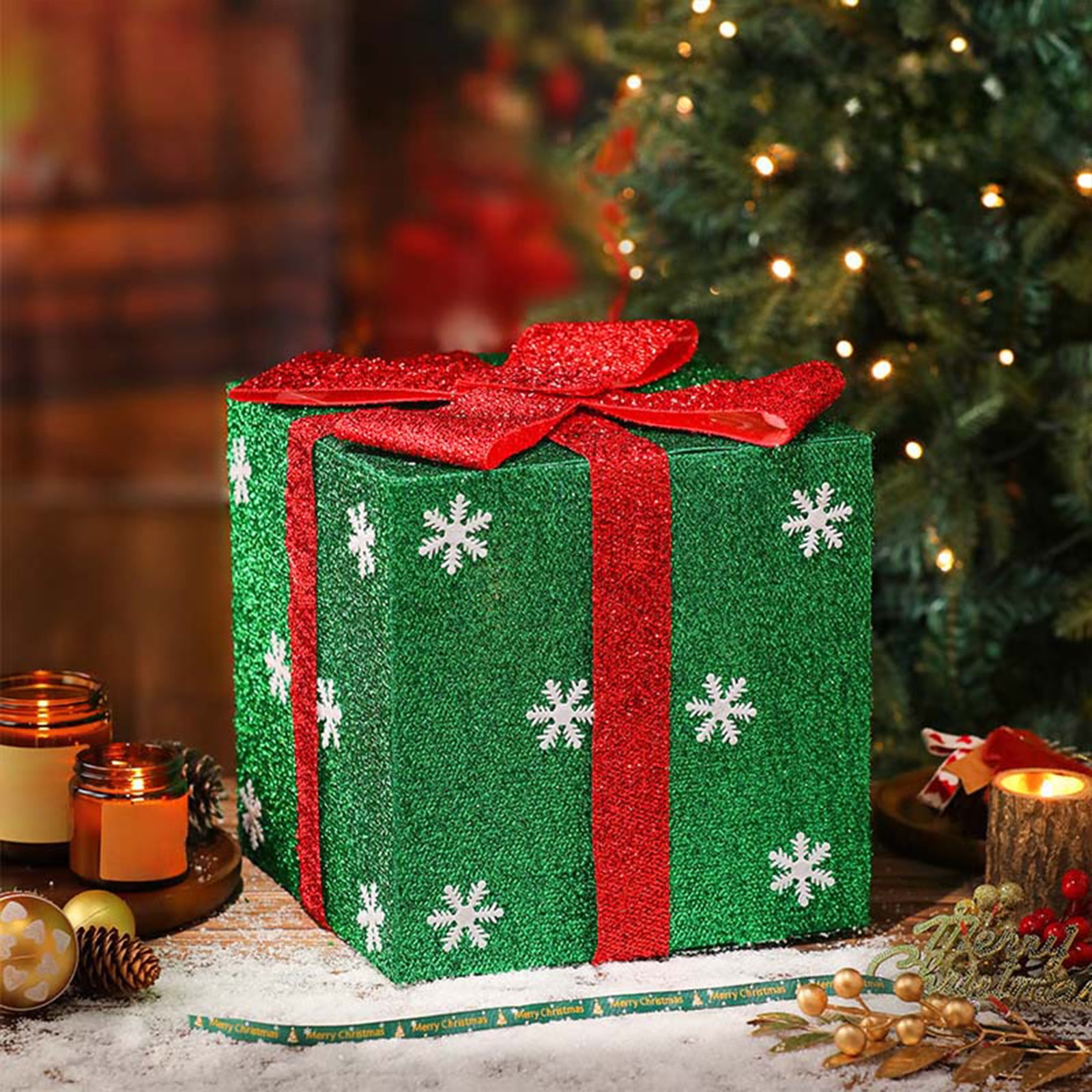 JMKQLZ Christmas Gift Box Decor with Stackable Design, PVC Material ...