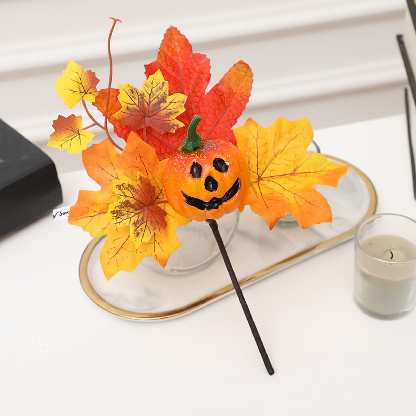 Decor Inserts Bundle - Maple Leaf Pumpkin Pinecone Branches for Vase ...