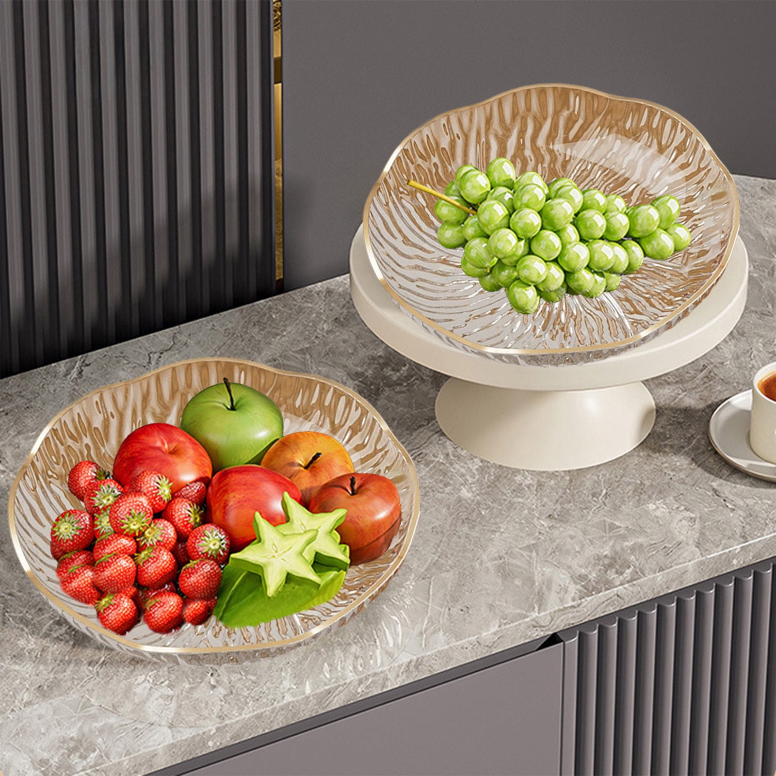 Decorative Plastic Serving Tray with Drainage Function - Elevated ...