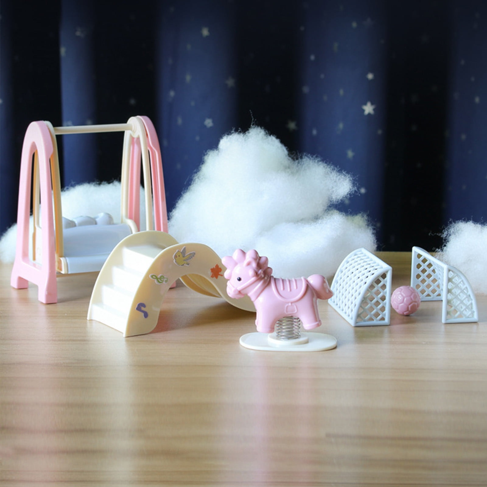 JMKQLZ Dollhouse Furniture, Kitchen & Bathroom Toy Set, Fridge Washing ...