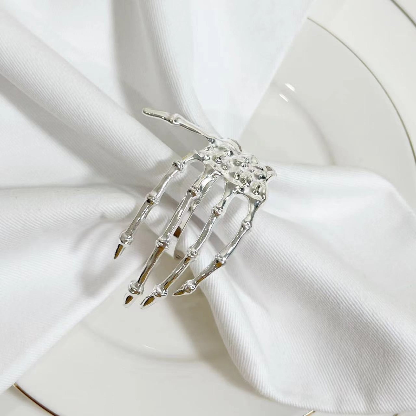 JMKQLZ Halloween Themed Ghost Hand Napkin Holders with Metal Frame ...