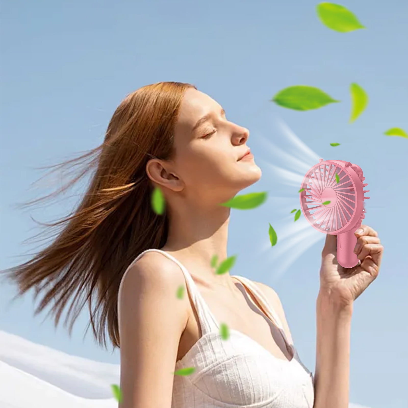 JMKQLZ Hand Fan USB Rechargeable Cooling Fan Foldable Portable Handheld ...