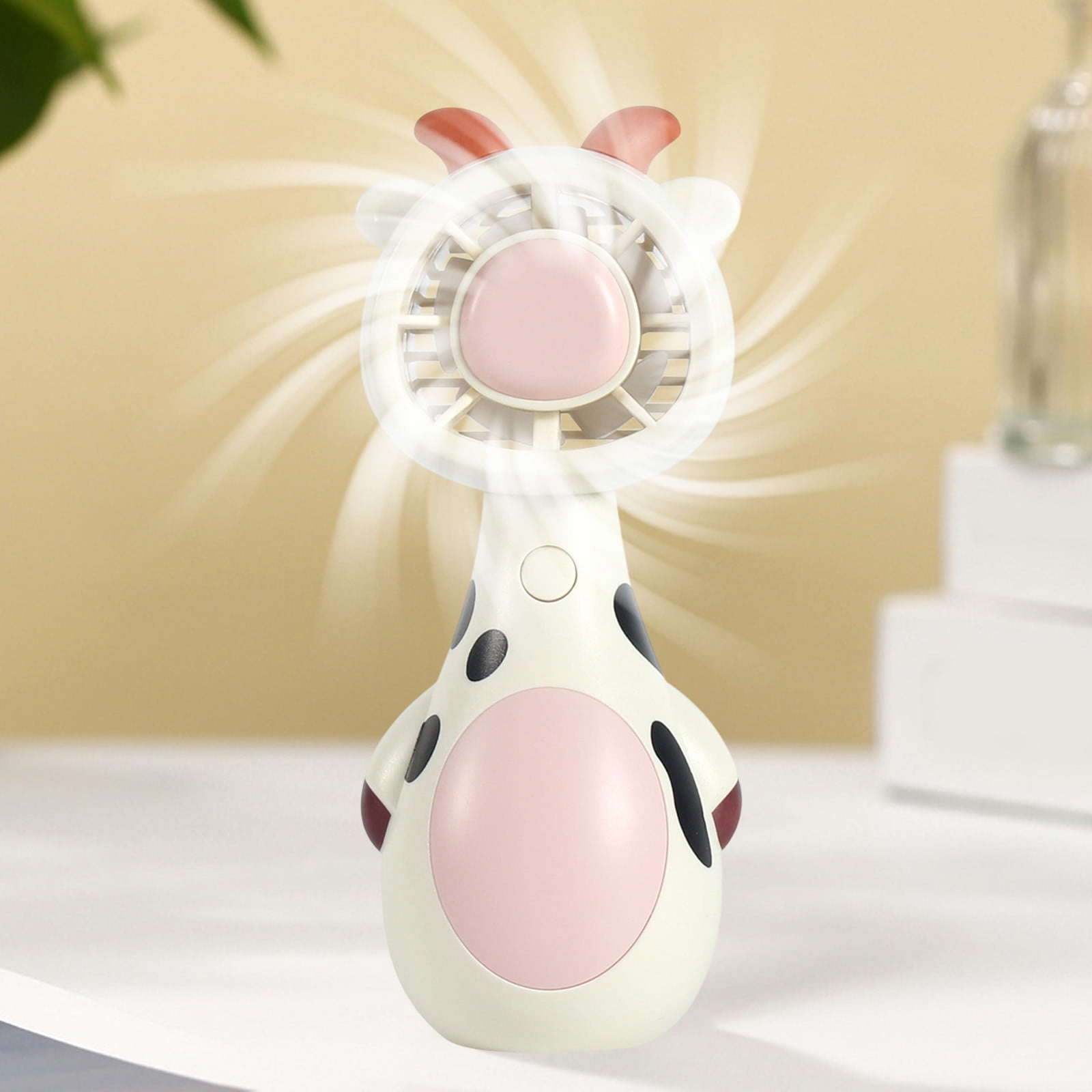 JMKQLZ Handheld fan USB charging cartoon small fan portable Cartoon ...