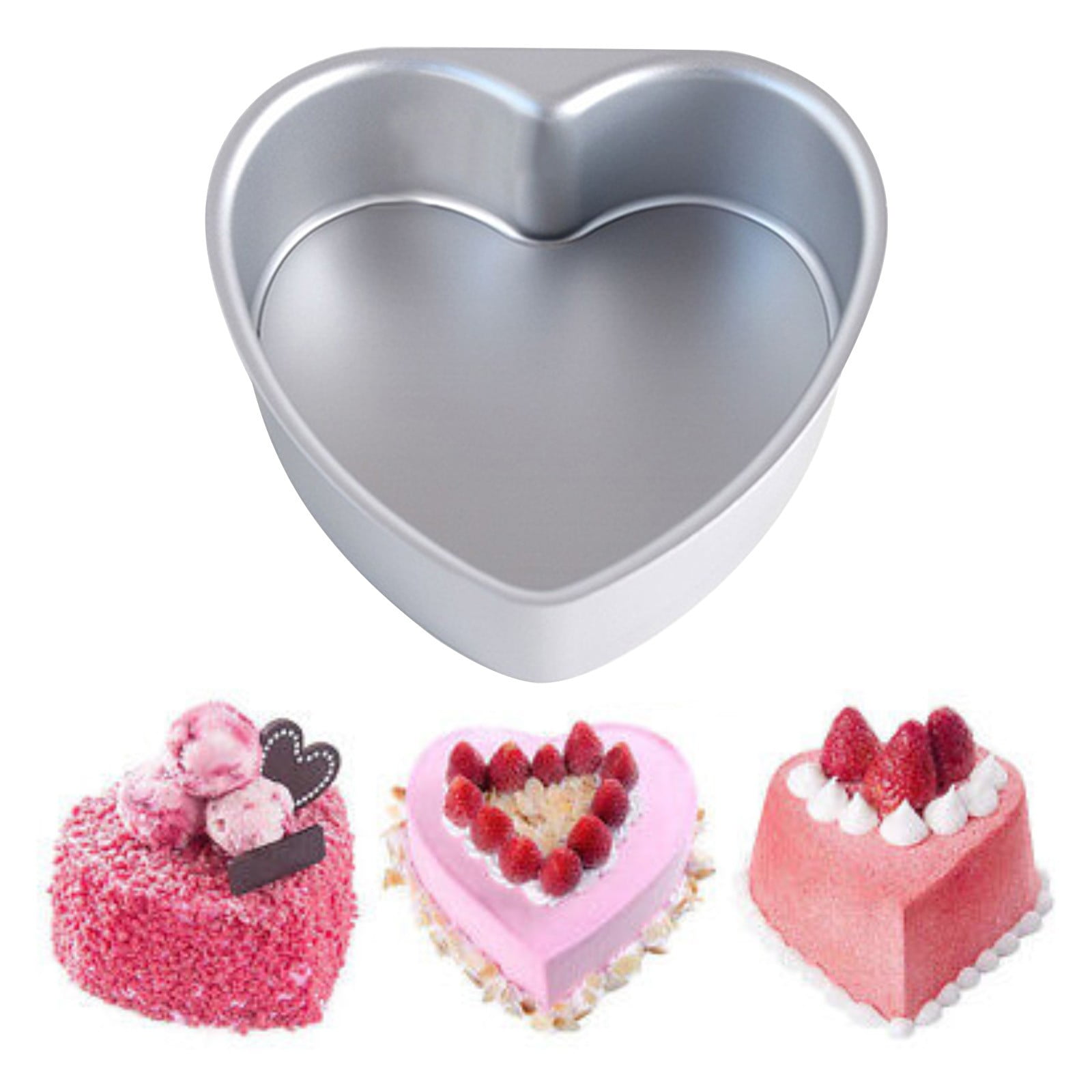 JMKQLZ Heart Shaped Cake Mould - Nonstick Love Shaped Live Bottom ...