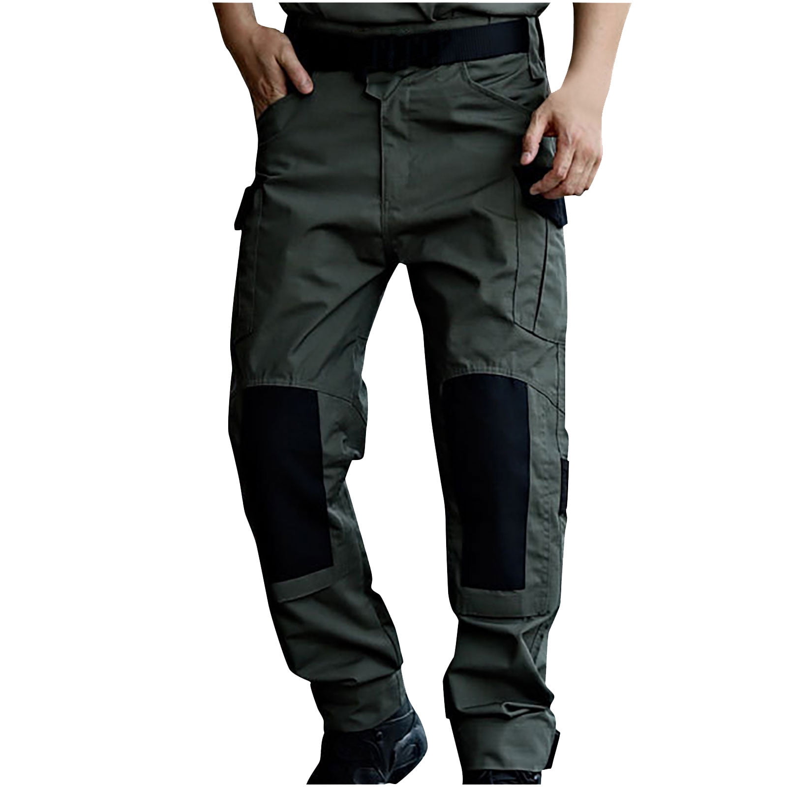 JMKQLZ Men's Ripstop Work Pants, Water Resistant Tactical Trousers ...
