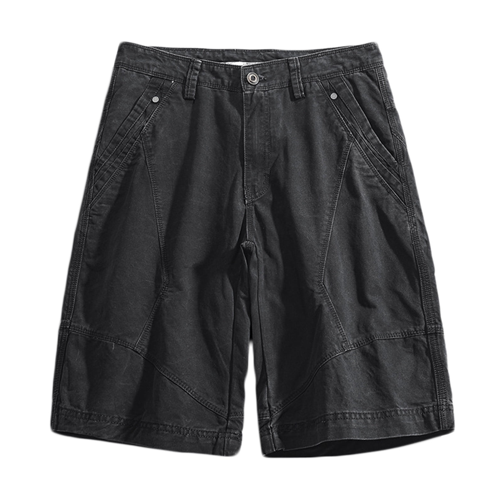 JMKQLZ Men's Shorts Classic Fit Flat Front Stretch Solid Chino Deck ...