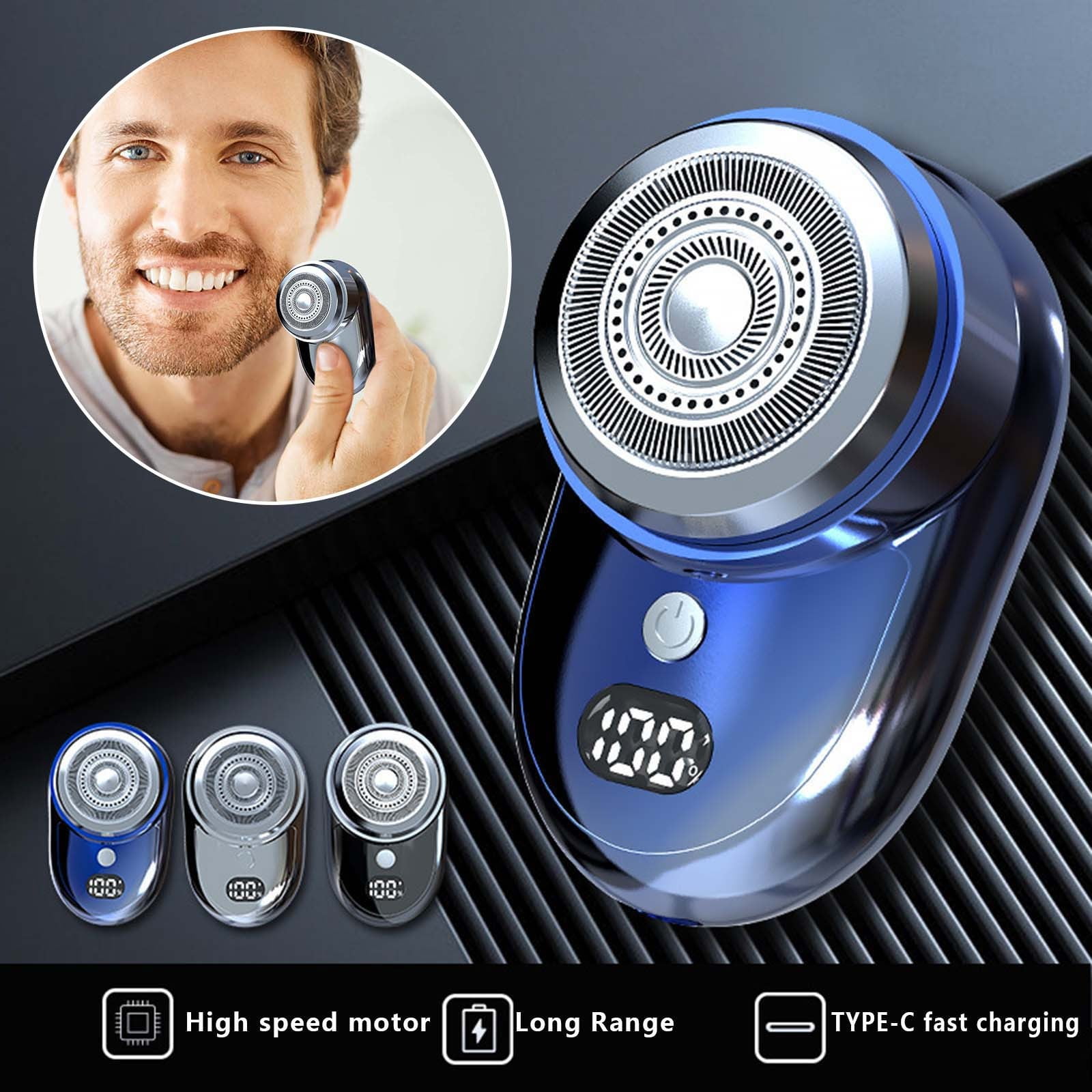 JMKQLZ Mini Electric Razor, Mini Beard Trimmer Small Size, Quick ...