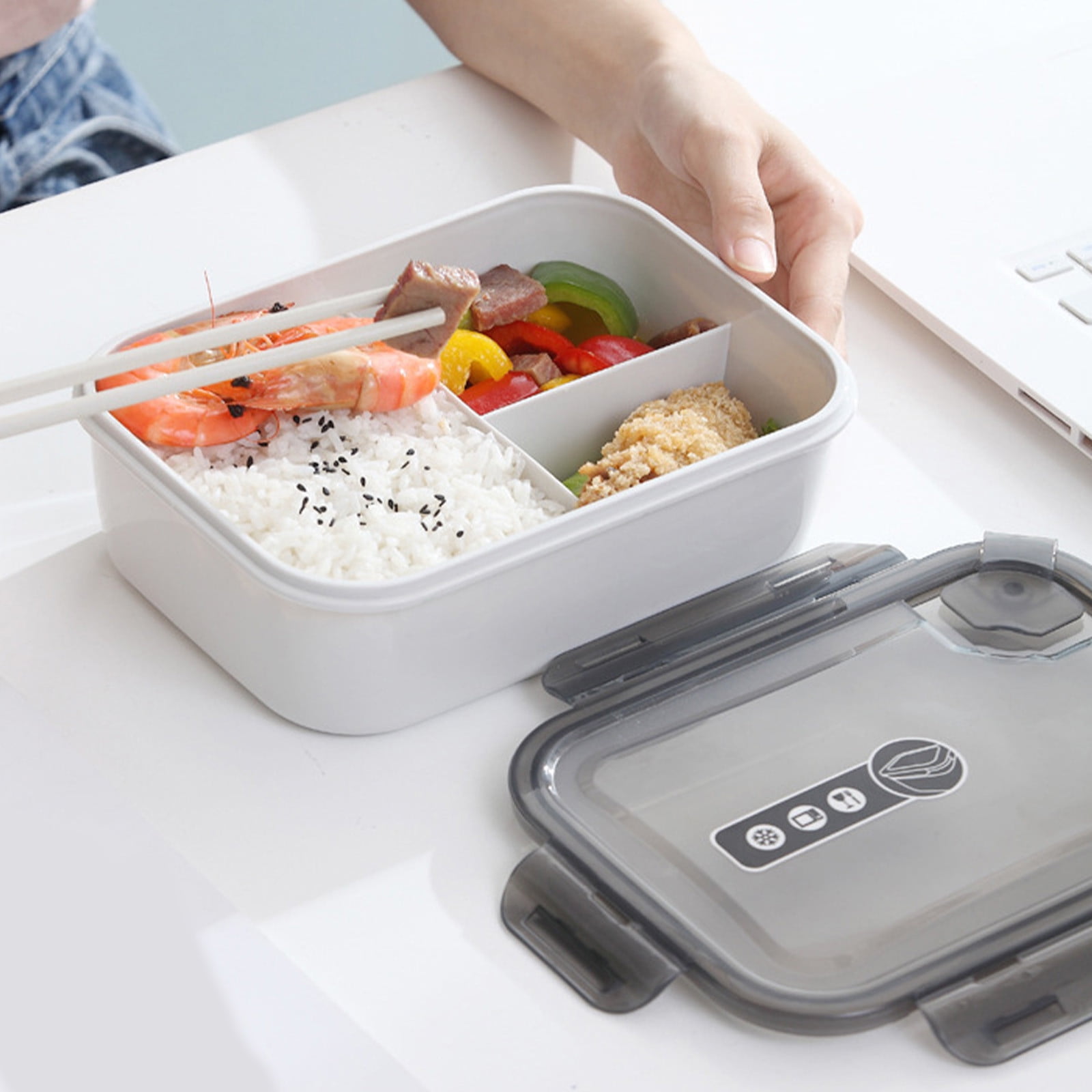 JMKQLZ Portable Bento Box , Multi Compartment Meal Prep Container ...