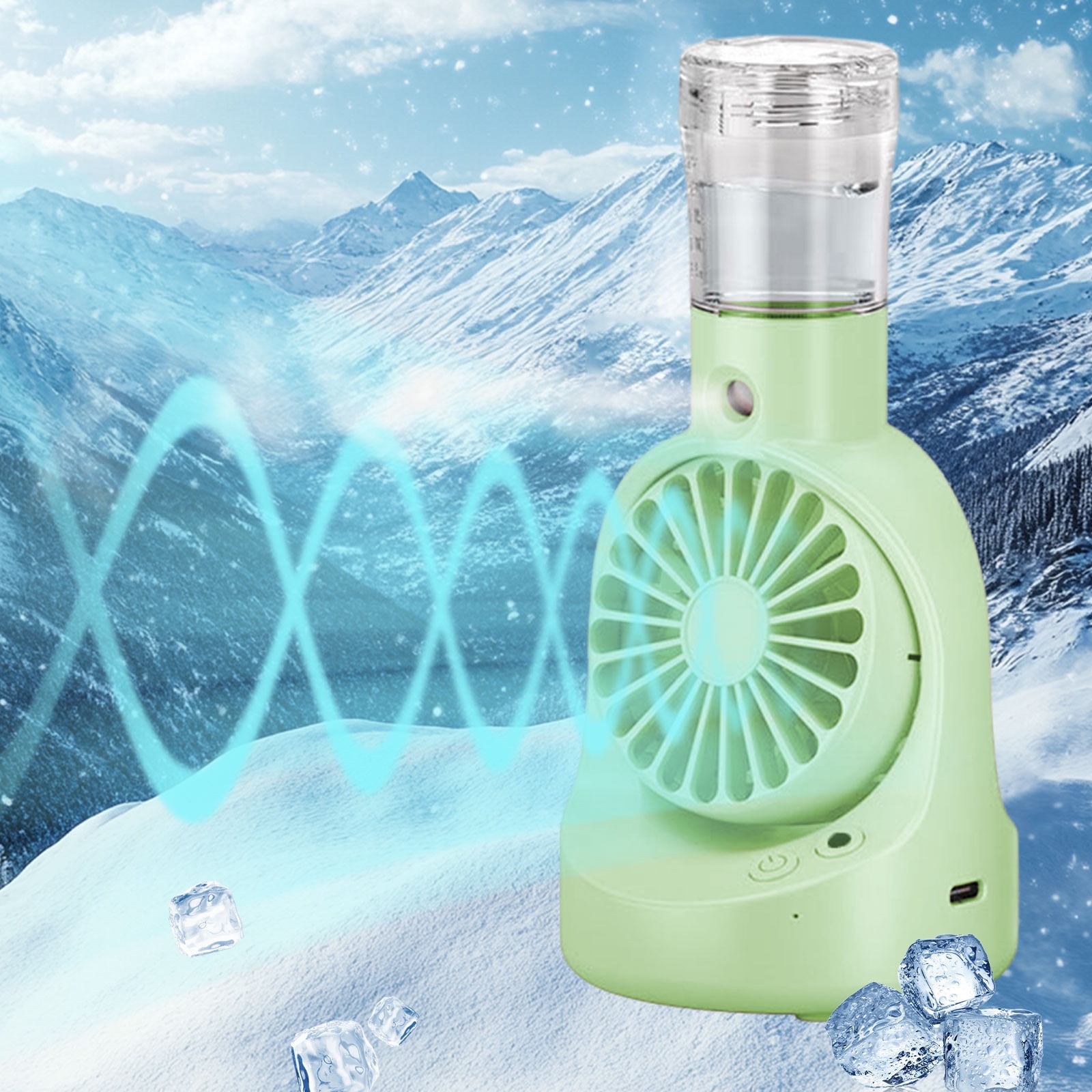 JMKQLZ Portable Handheld Misting Fan Rechargeable Battery Operated ...