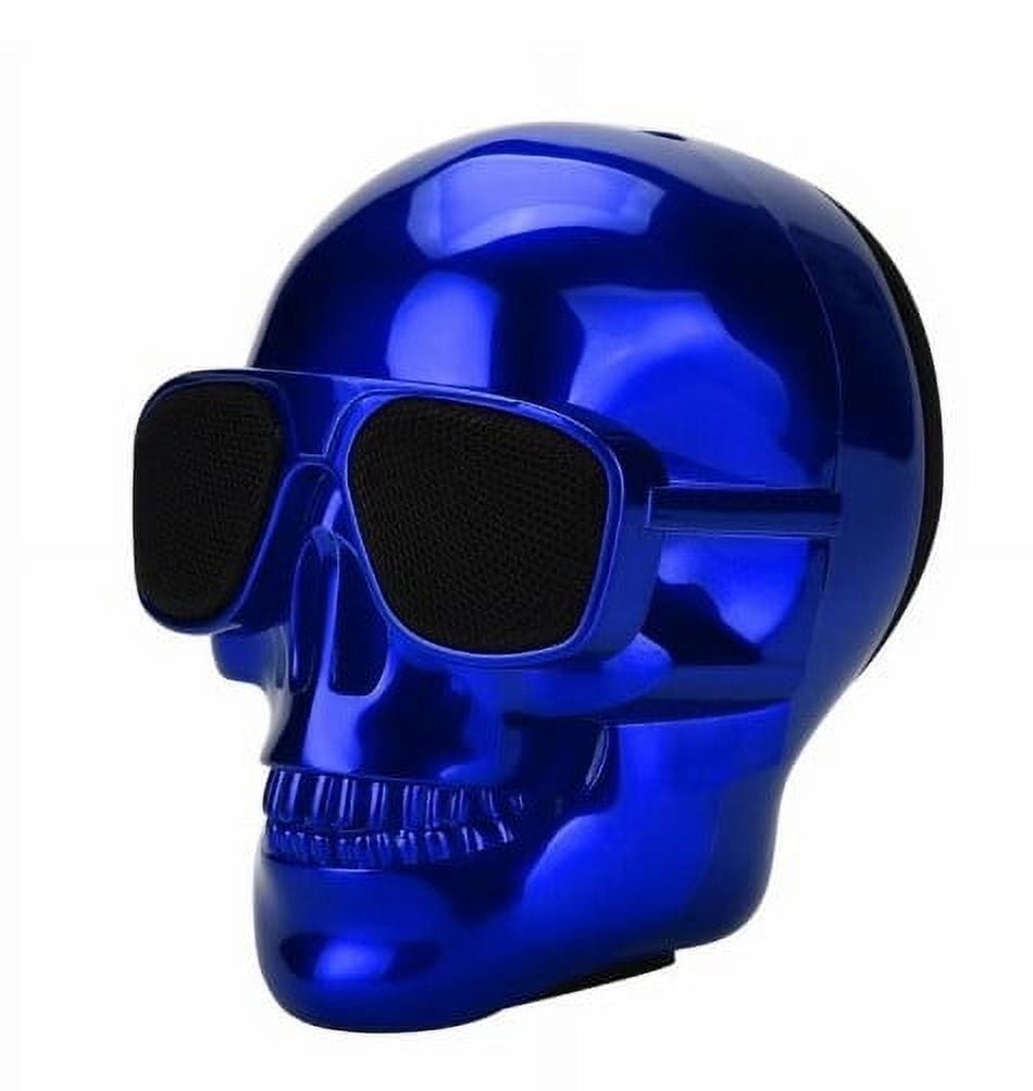 JMKQLZ Portable Skeleton Skull Bluetooth Wireless Speaker with 15W Bass ...