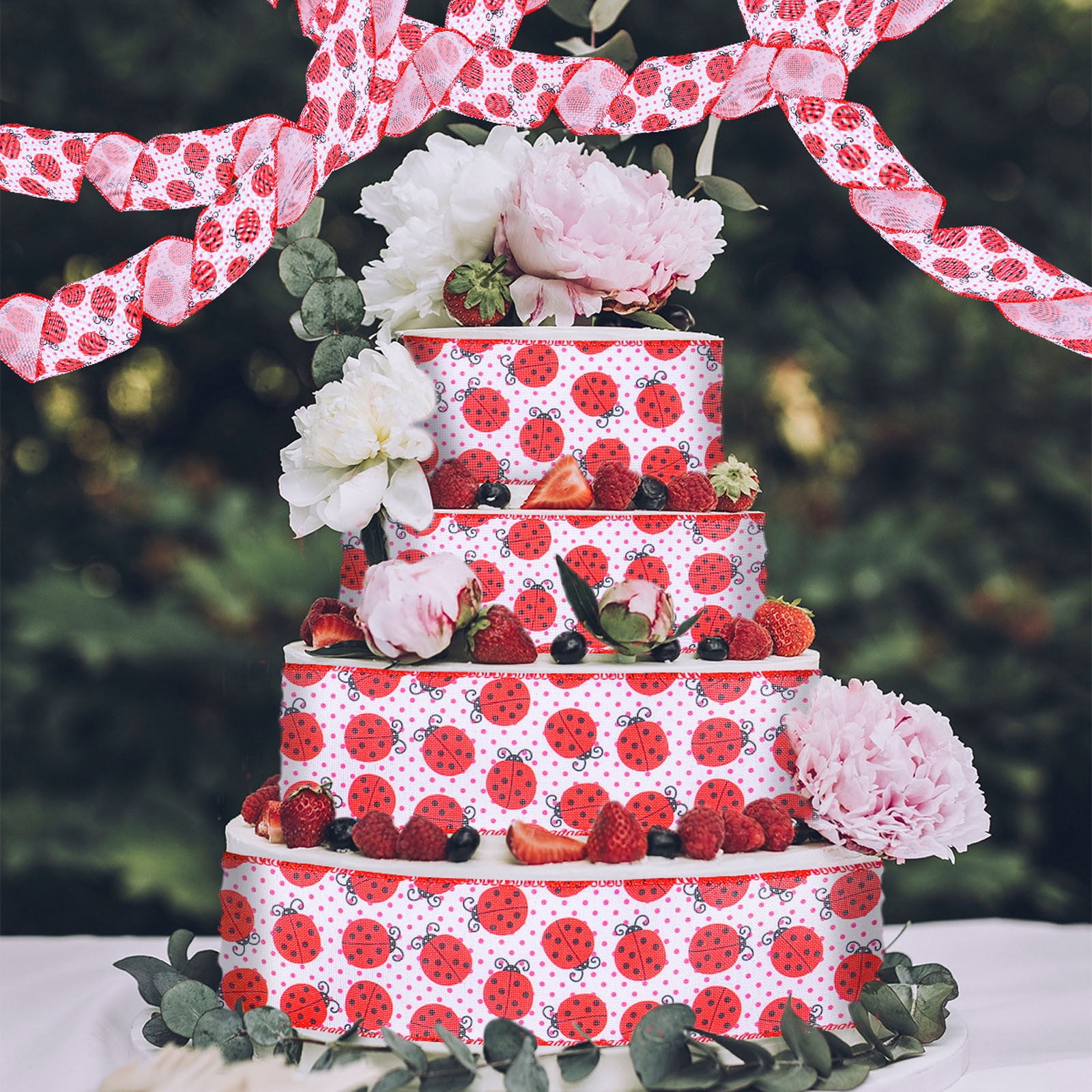 JMKQLZ Ribbons Wired for Wreath Bows Wrapping Gifts, Spring/Summer ...