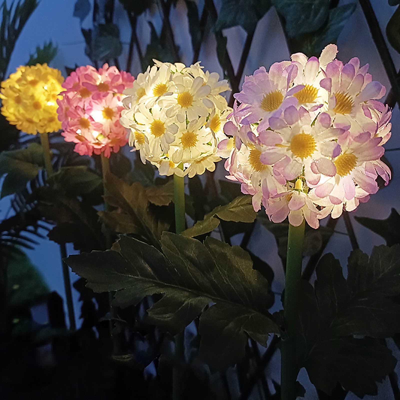 JMKQLZ Solar Flower Lights, LED Garden Decoration Lamps, Outdoor ...