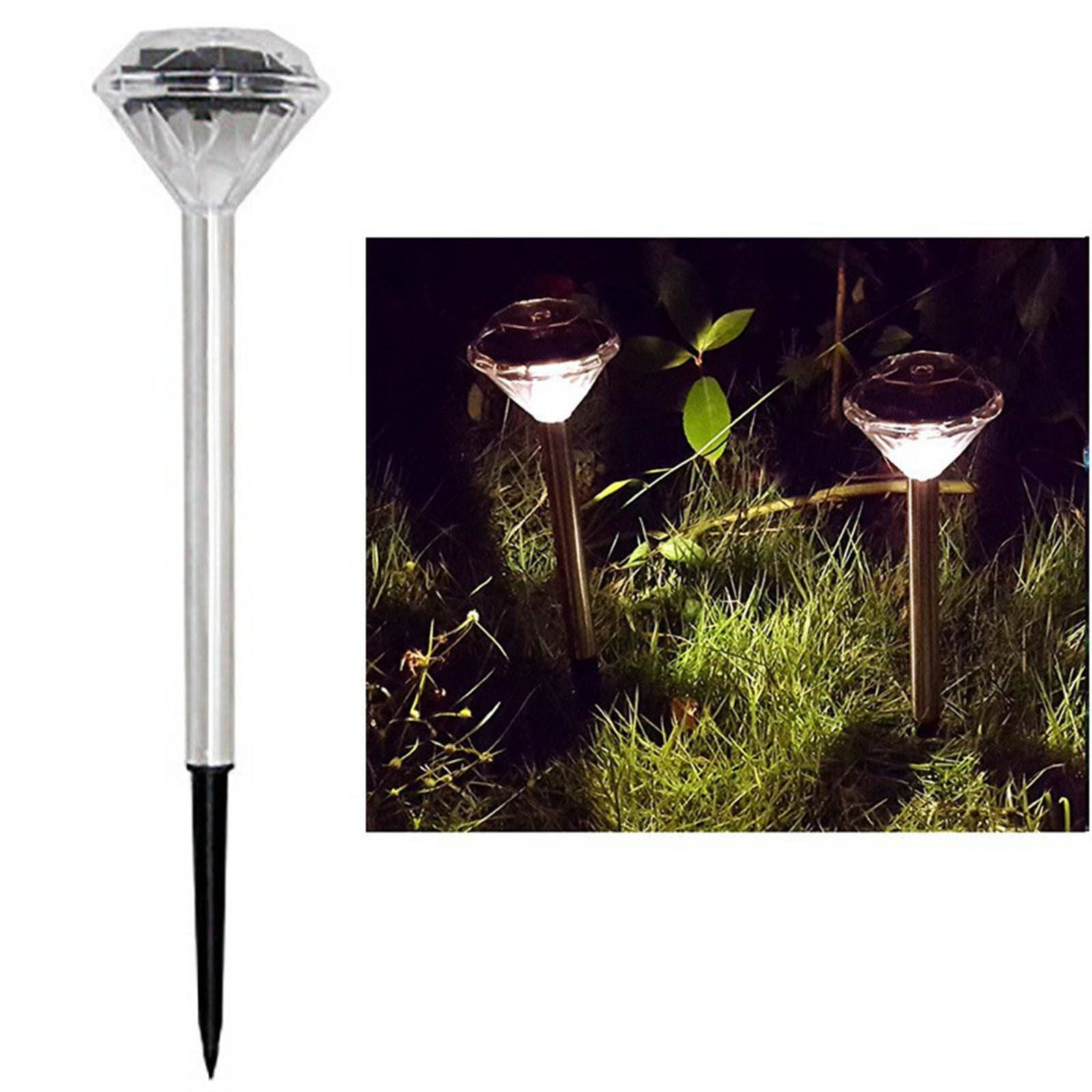 JMKQLZ Solar Garden Lights Outdoor Pathway Ground-Plug Lamp Landscape ...