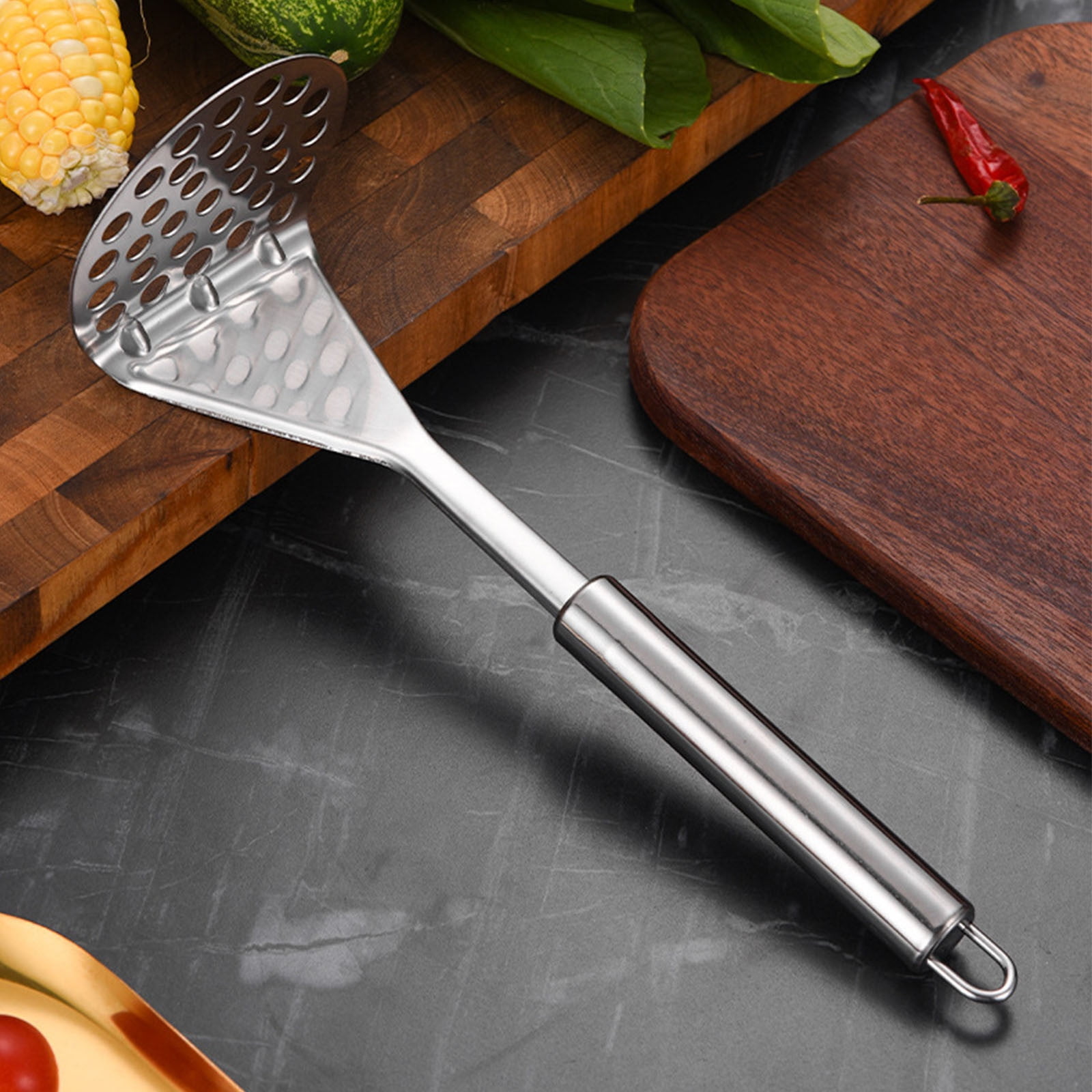 JMKQLZ Stainless Steel Potato Masher with Ergonomic Handle, Multi ...